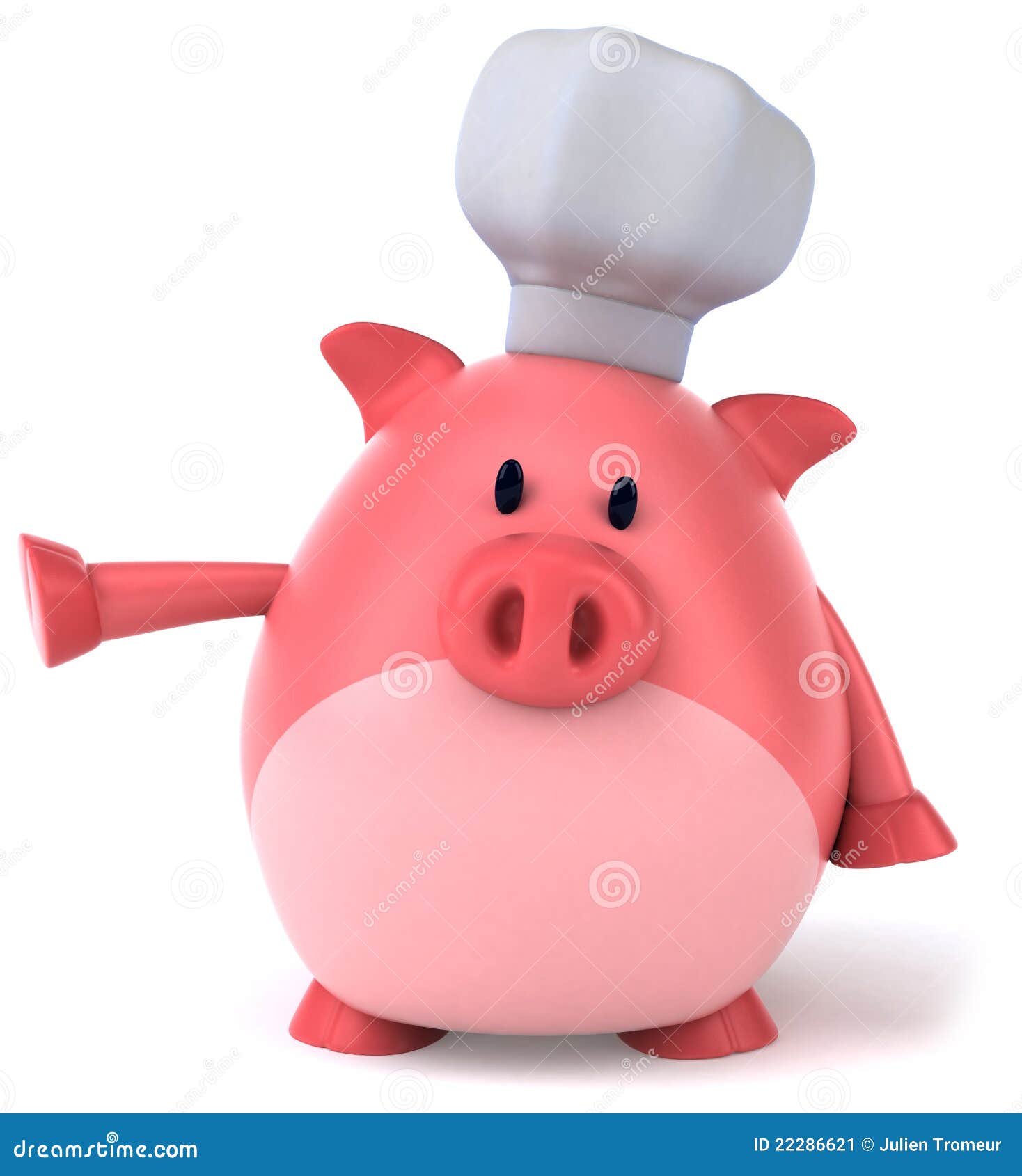 Pig chef stock illustration. Illustration of tail, pink - 22286621