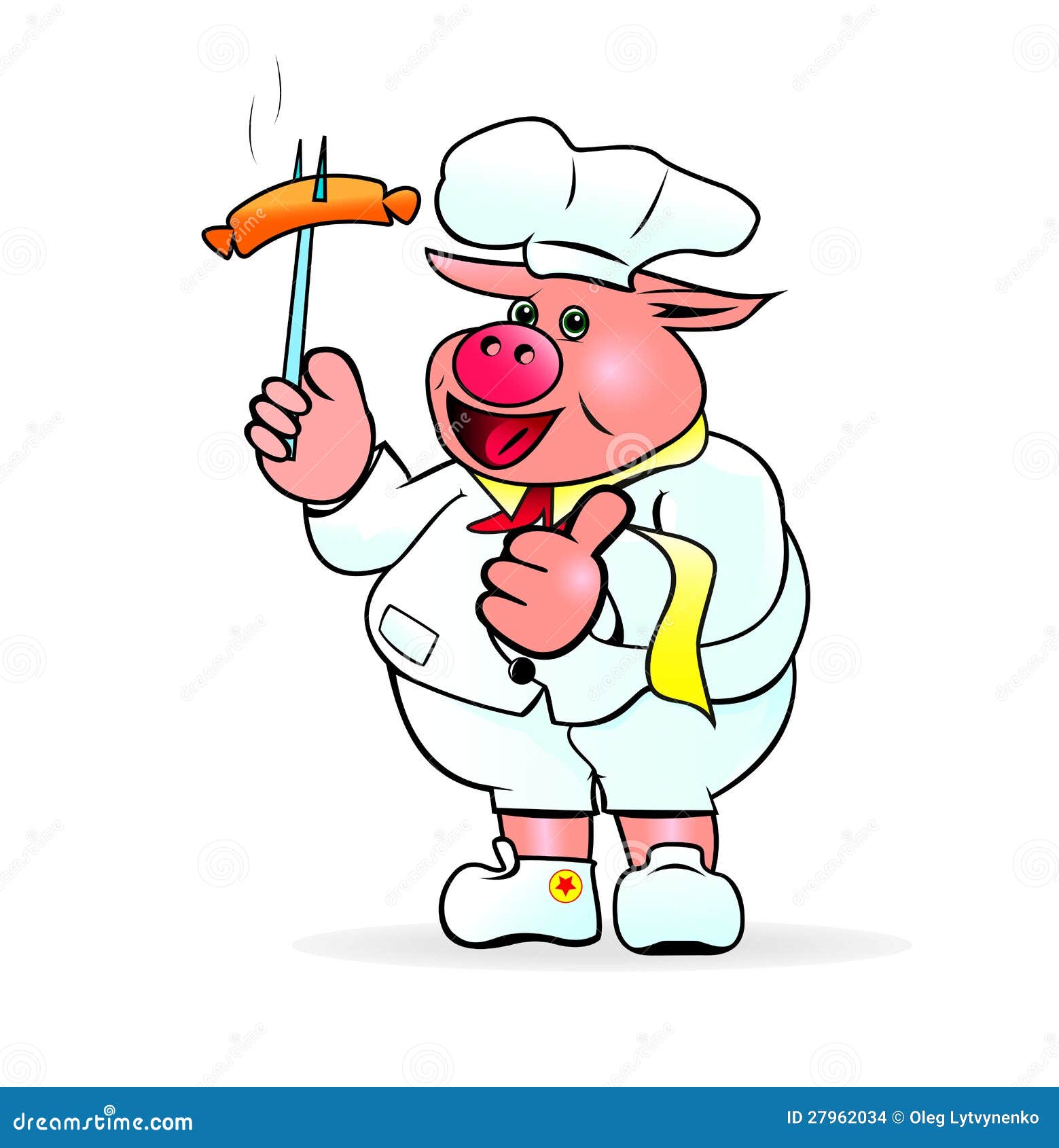 Pig Chef stock vector. Illustration of cartoon, isolated - 27962034