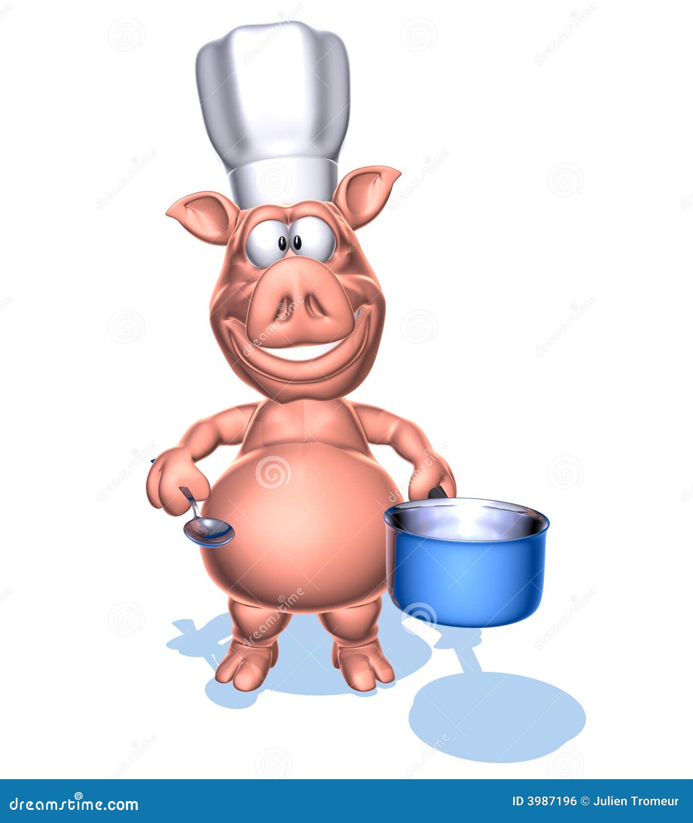 Pig chef stock illustration. Illustration of tail, food - 3987196