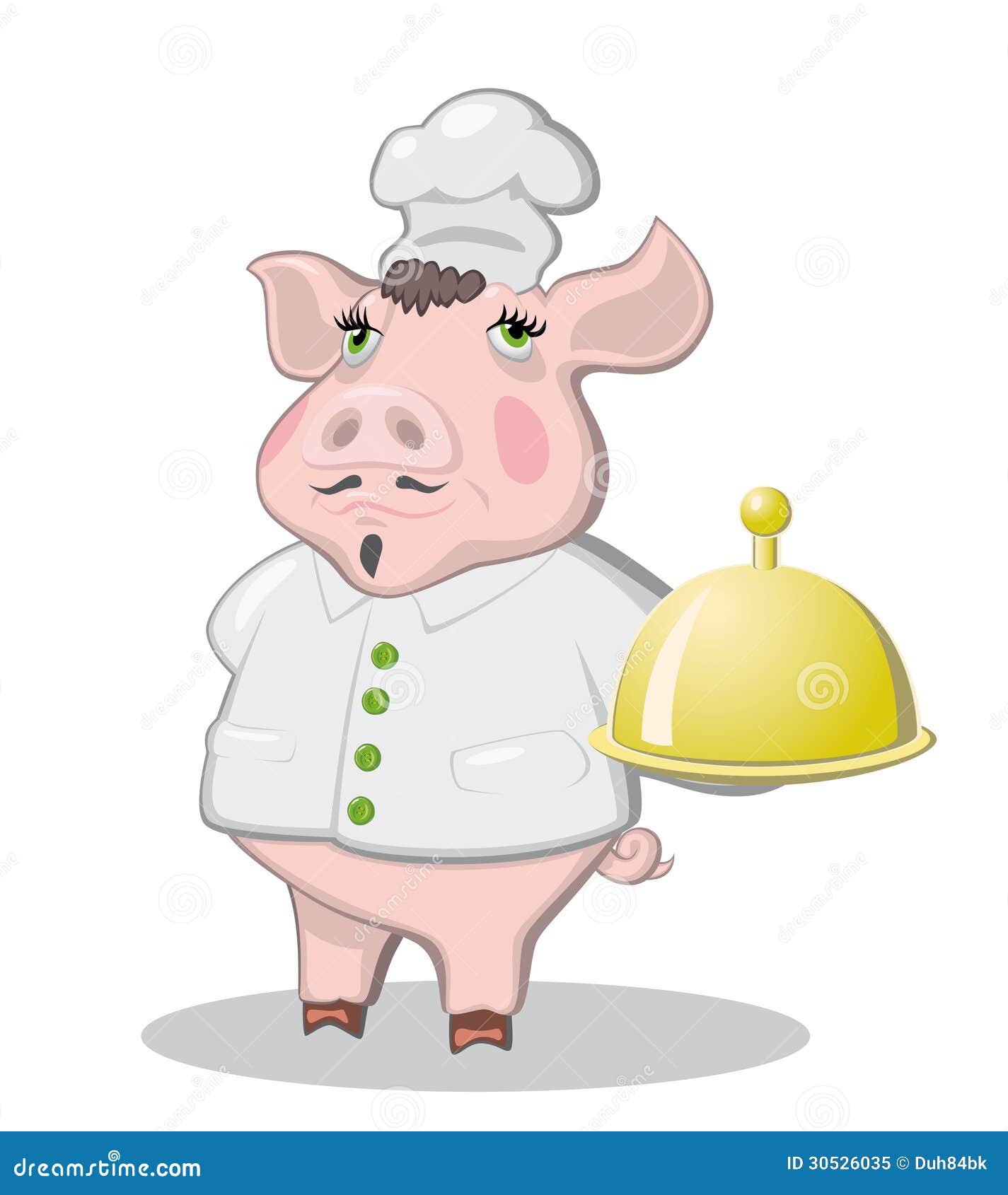 Pig chef stock illustration. Illustration of food, icon - 30526035