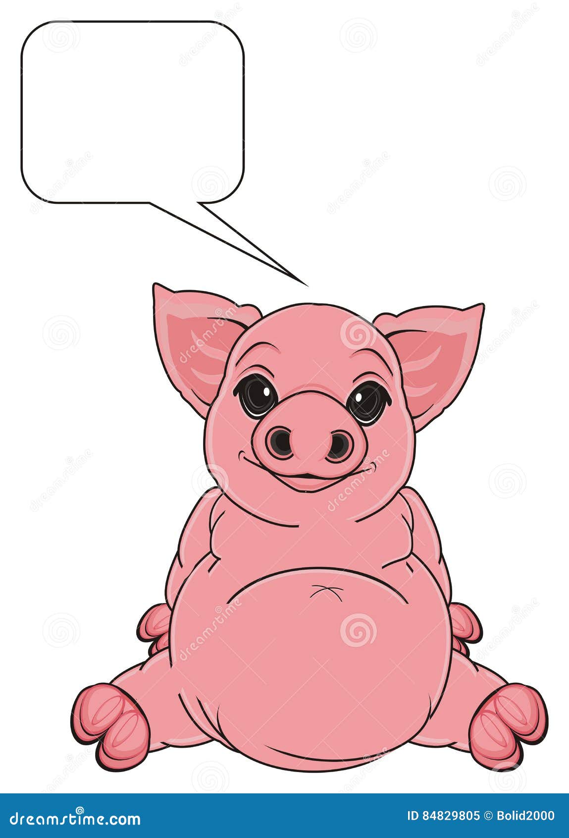 Pig and clean symbol stock illustration. Illustration of oink - 84829805