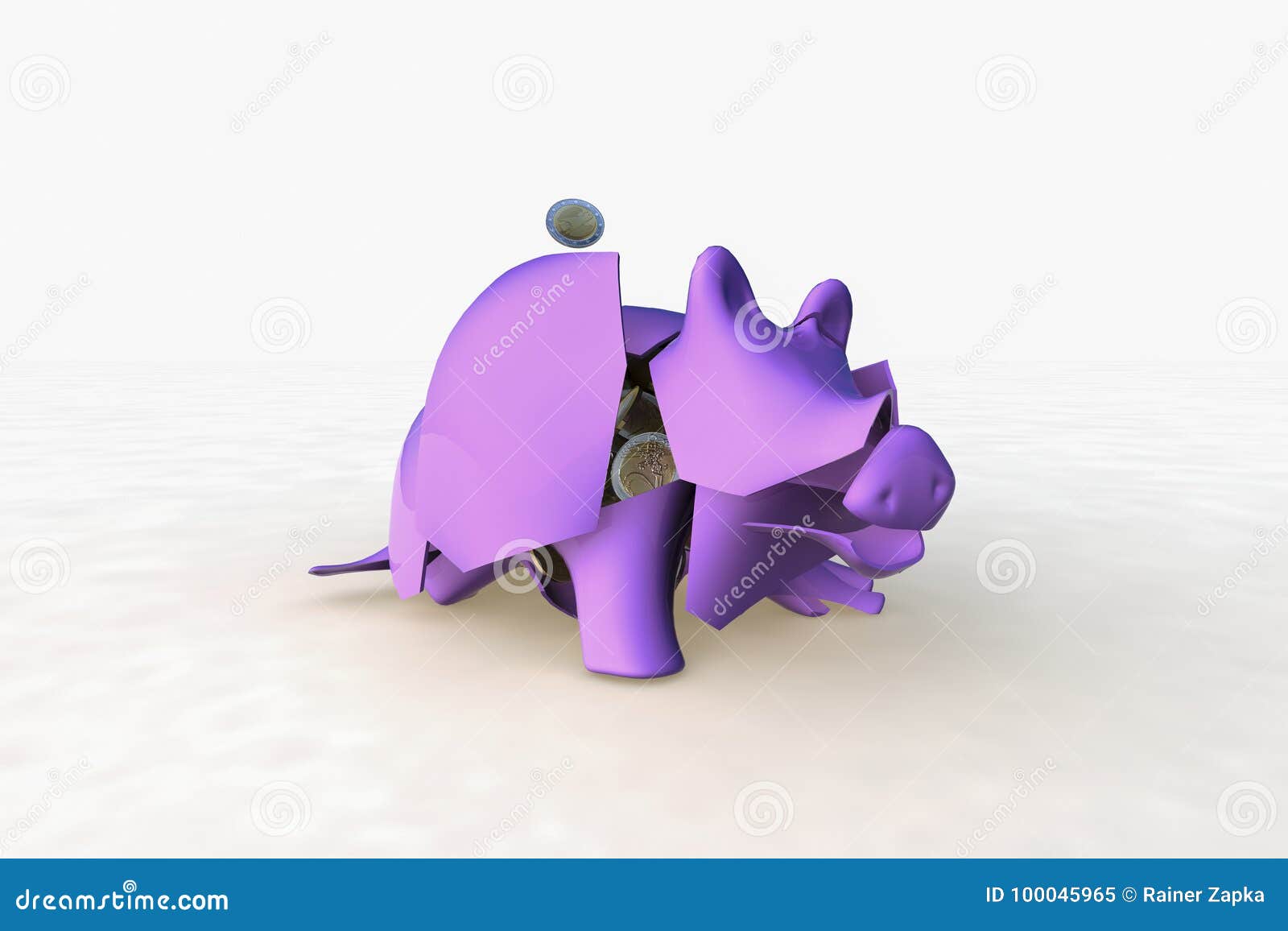 Broken pig stock illustration. Illustration of ceramic - 100045965