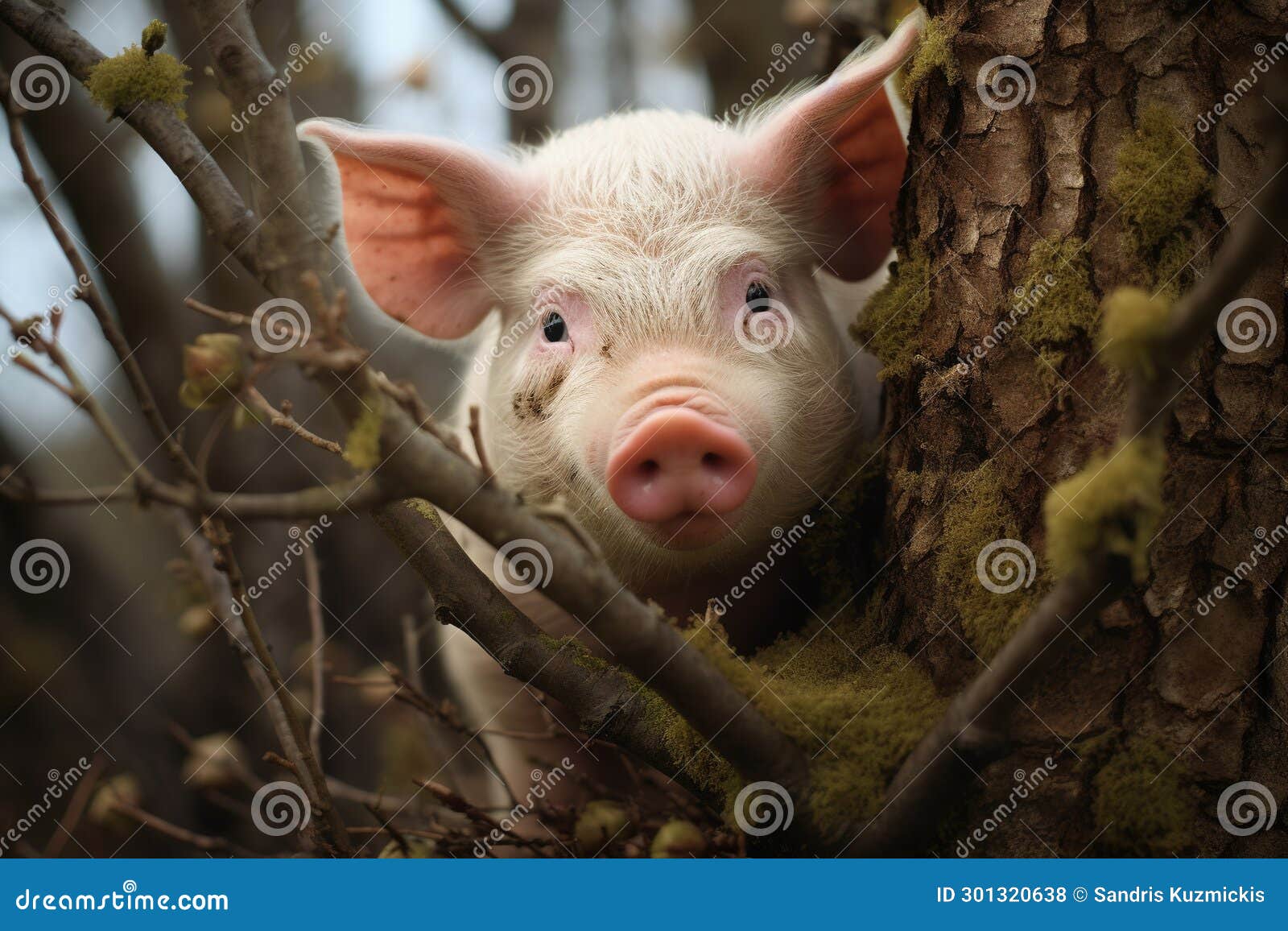 The Pig Digging the Ground and Looking for Truffles. Generative AI ...