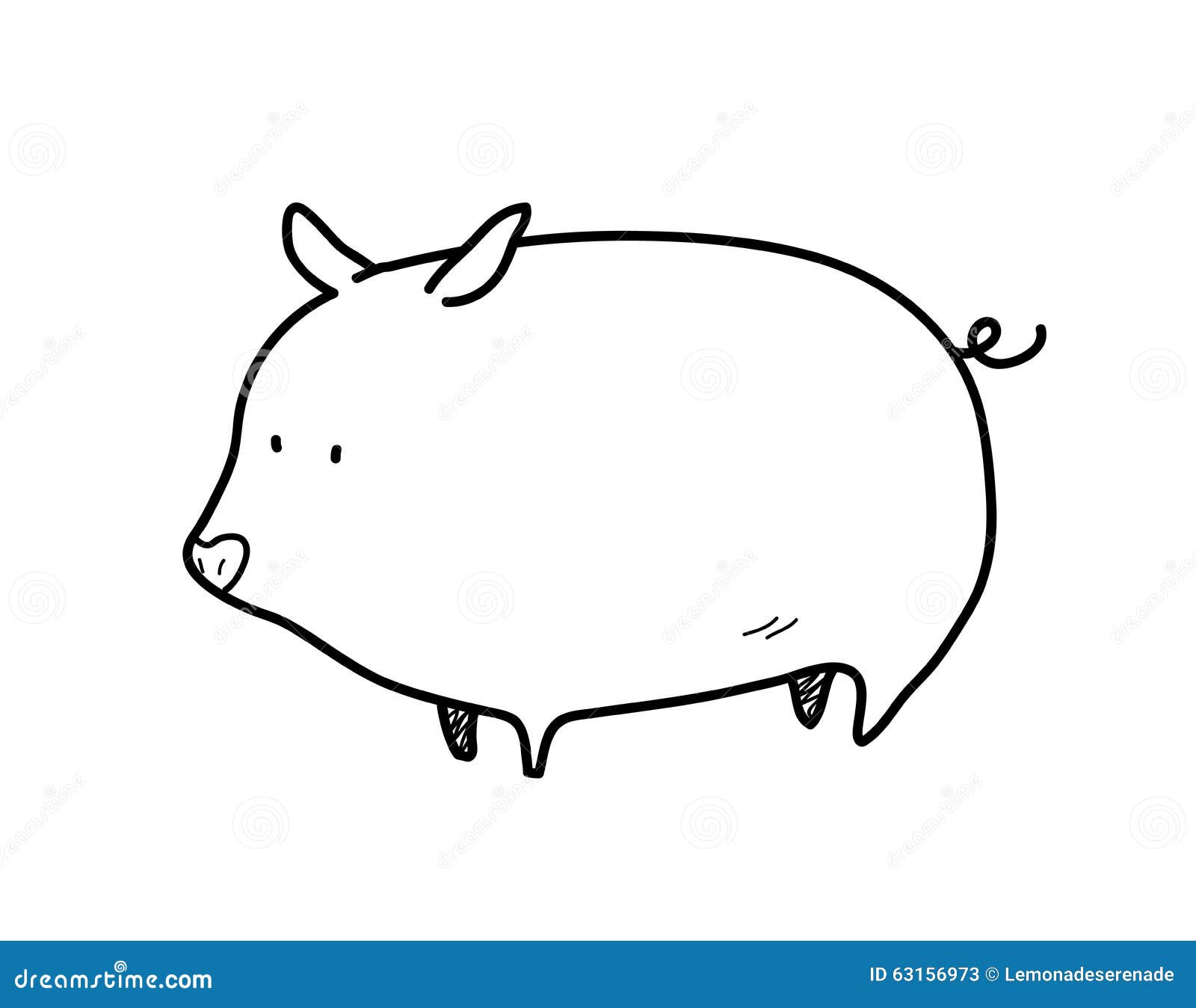 Pig Doodle stock illustration. Illustration of business - 63156973