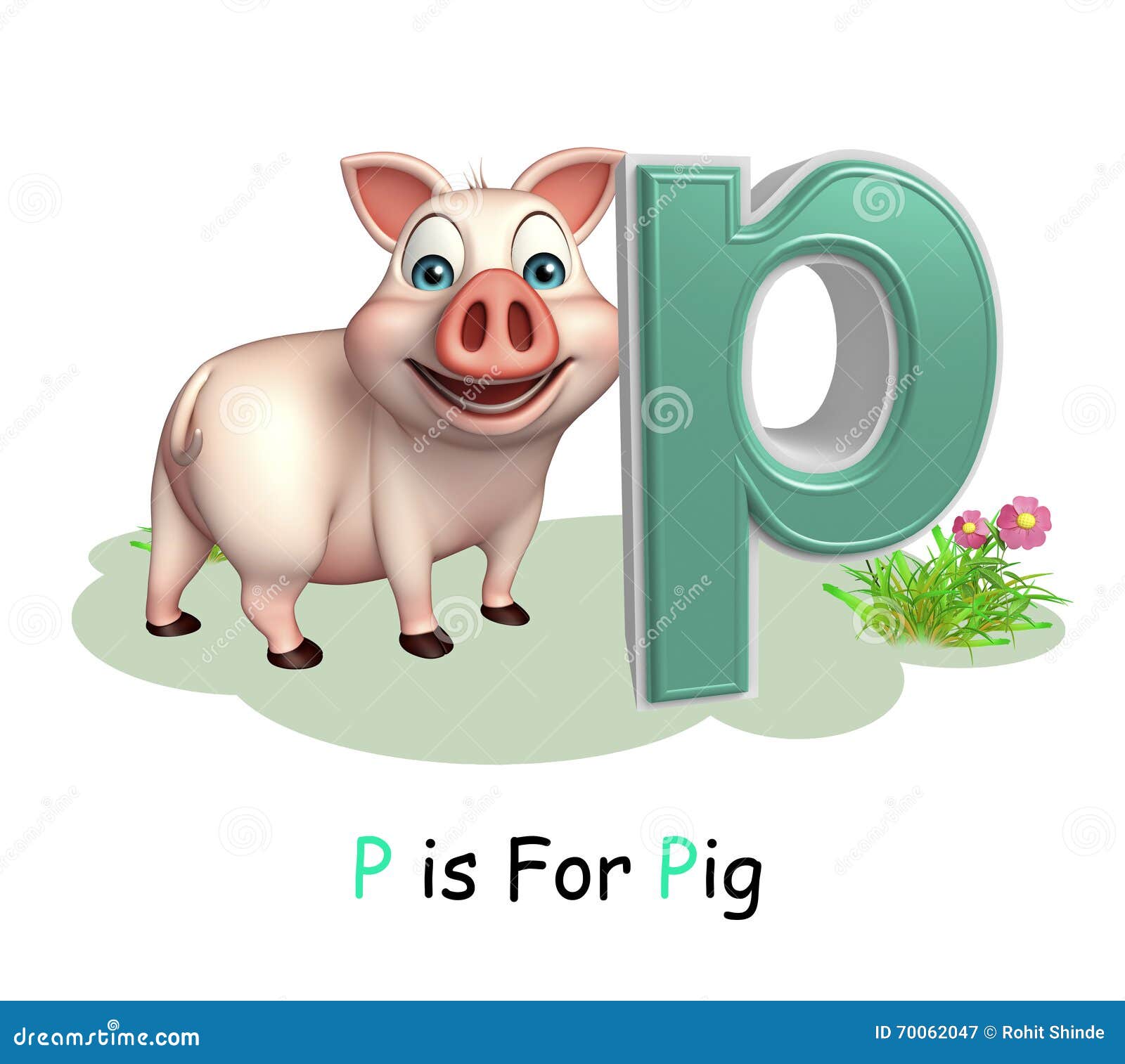 Pig Farm Animal with Alphabet Stock Illustration - Illustration of ...