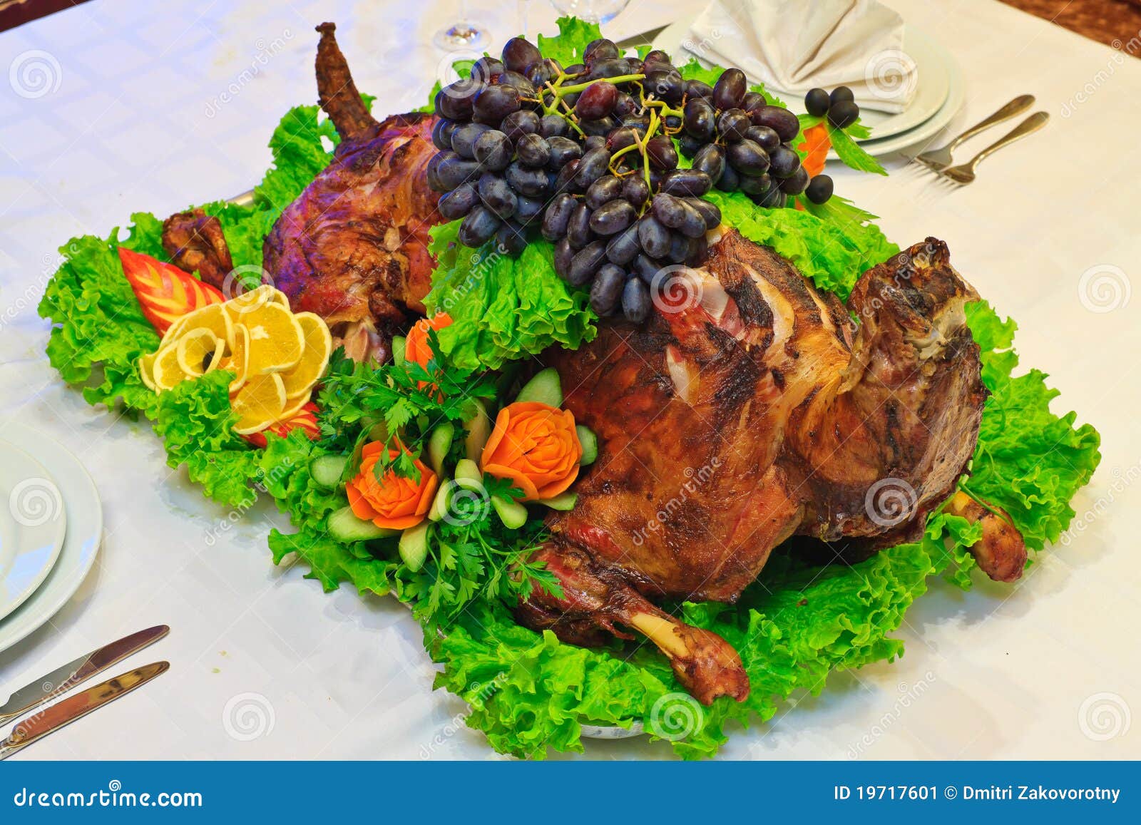 Pig on a festive table stock image. Image of piglet, sucking - 19717601