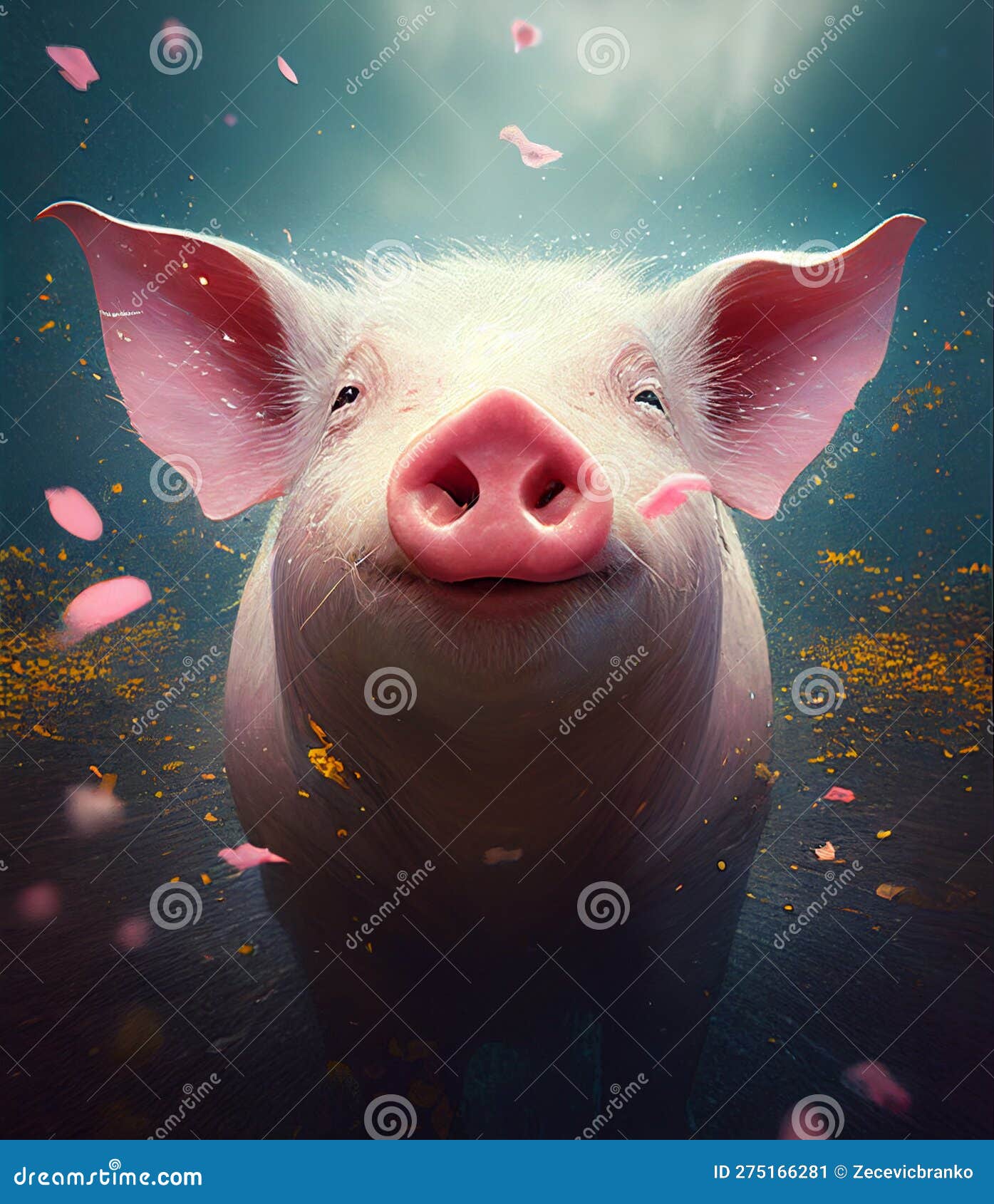 The face of a pig stock illustration. Illustration of eyes - 275166281