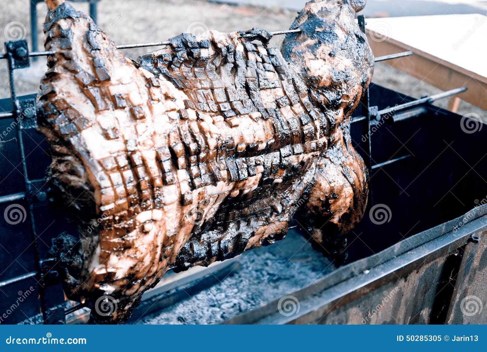 Pig on the fire stock image. Image of culture, holiday - 50285305