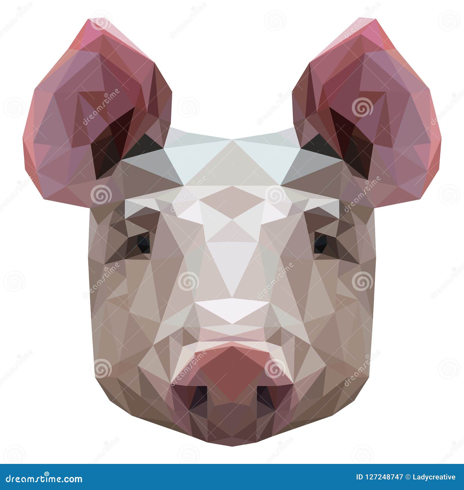 Pig Geometric Vector, Low Poly Illustration Stock Vector - Illustration ...