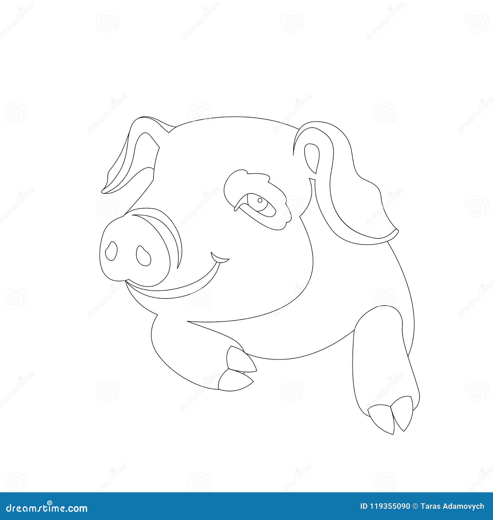 Pig Head Coloring Vector Illustration Line Drawing Front Stock Vector ... Pig Head Coloring Vector Illustration Line Drawing Front Stock Vector ...