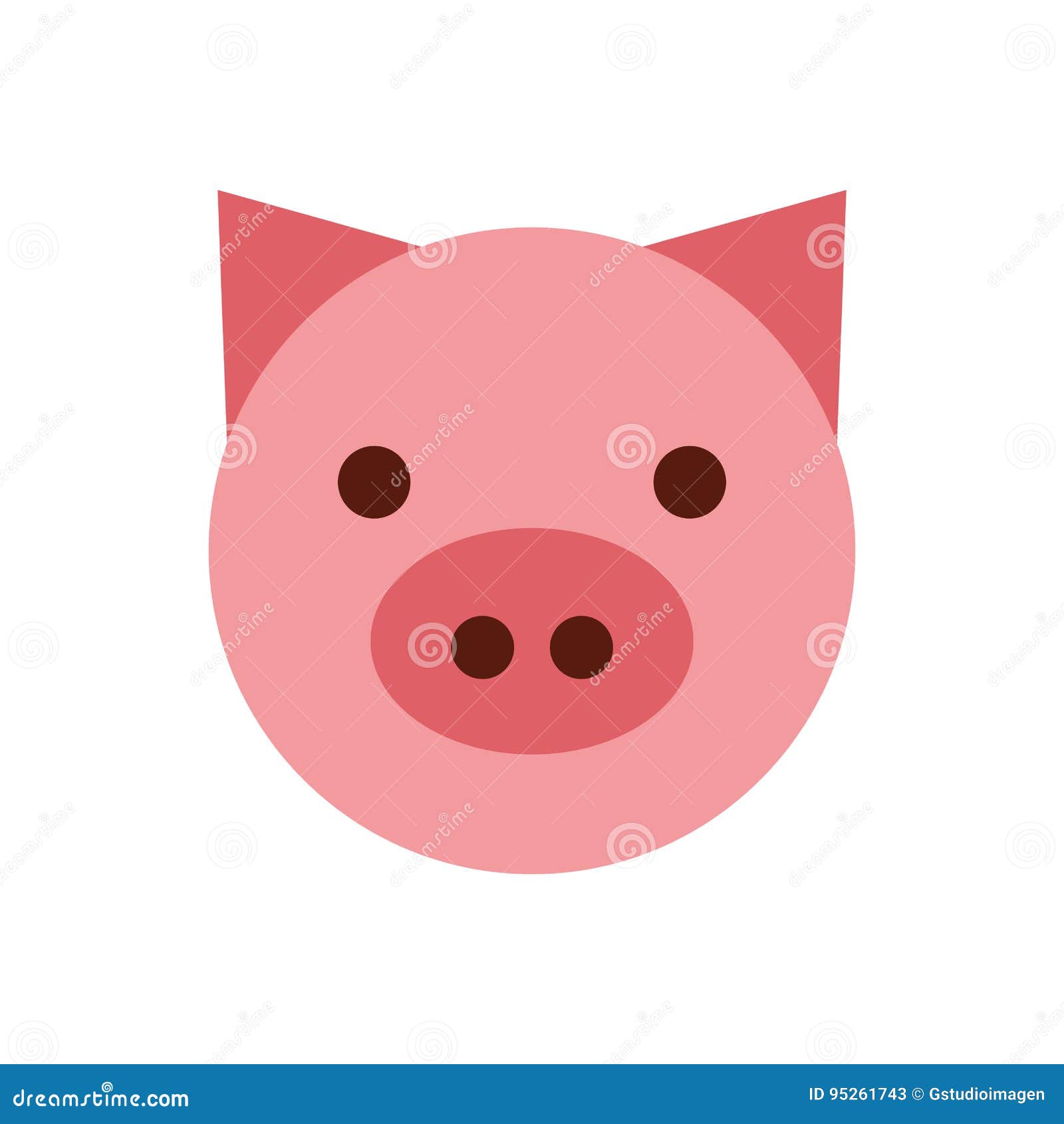 Pig head farm icon stock vector. Illustration of butchery - 95261743