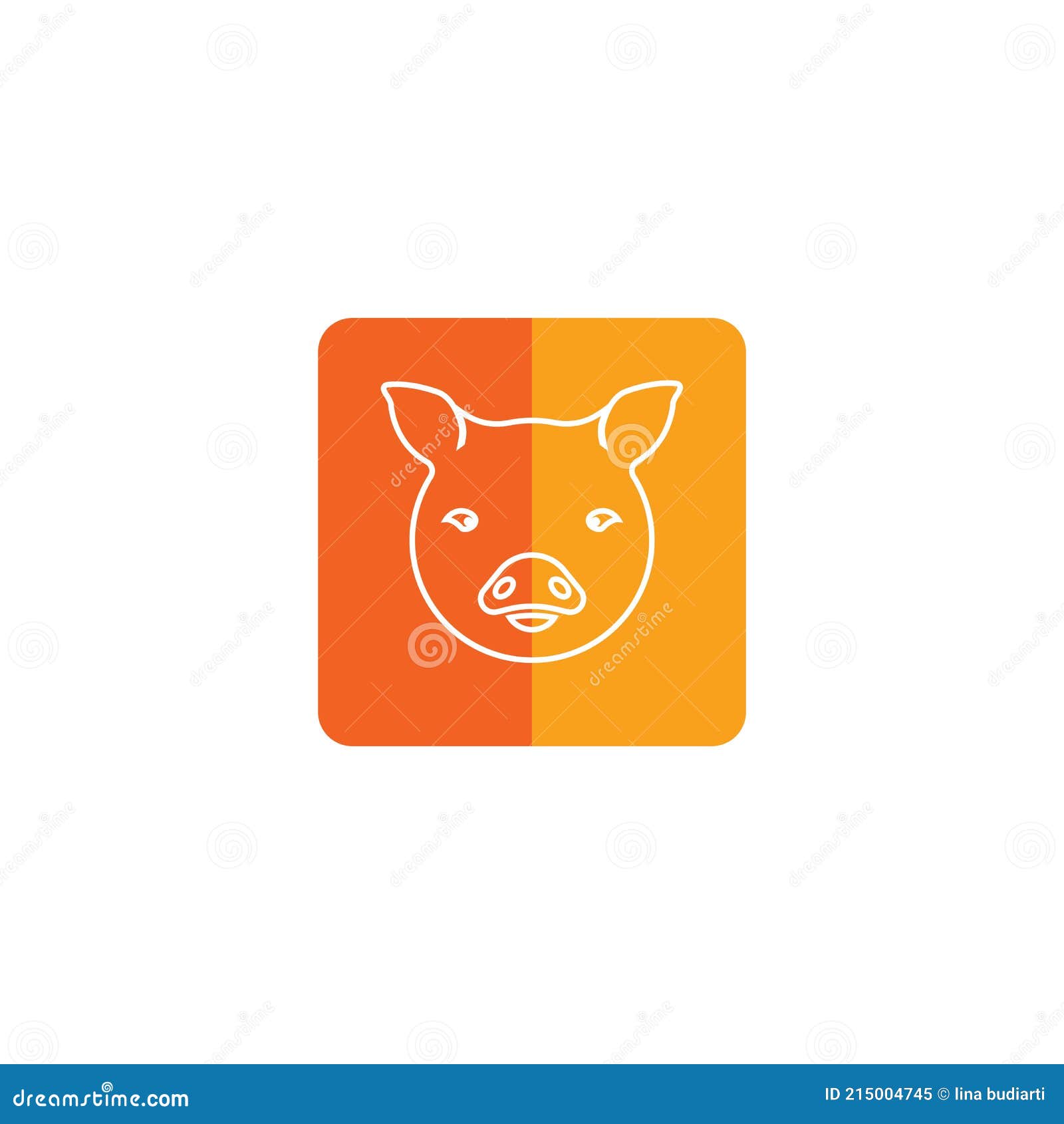 Guinea Pig Heag Vector Icon On White Background. Flat Vector Guinea Pig ...