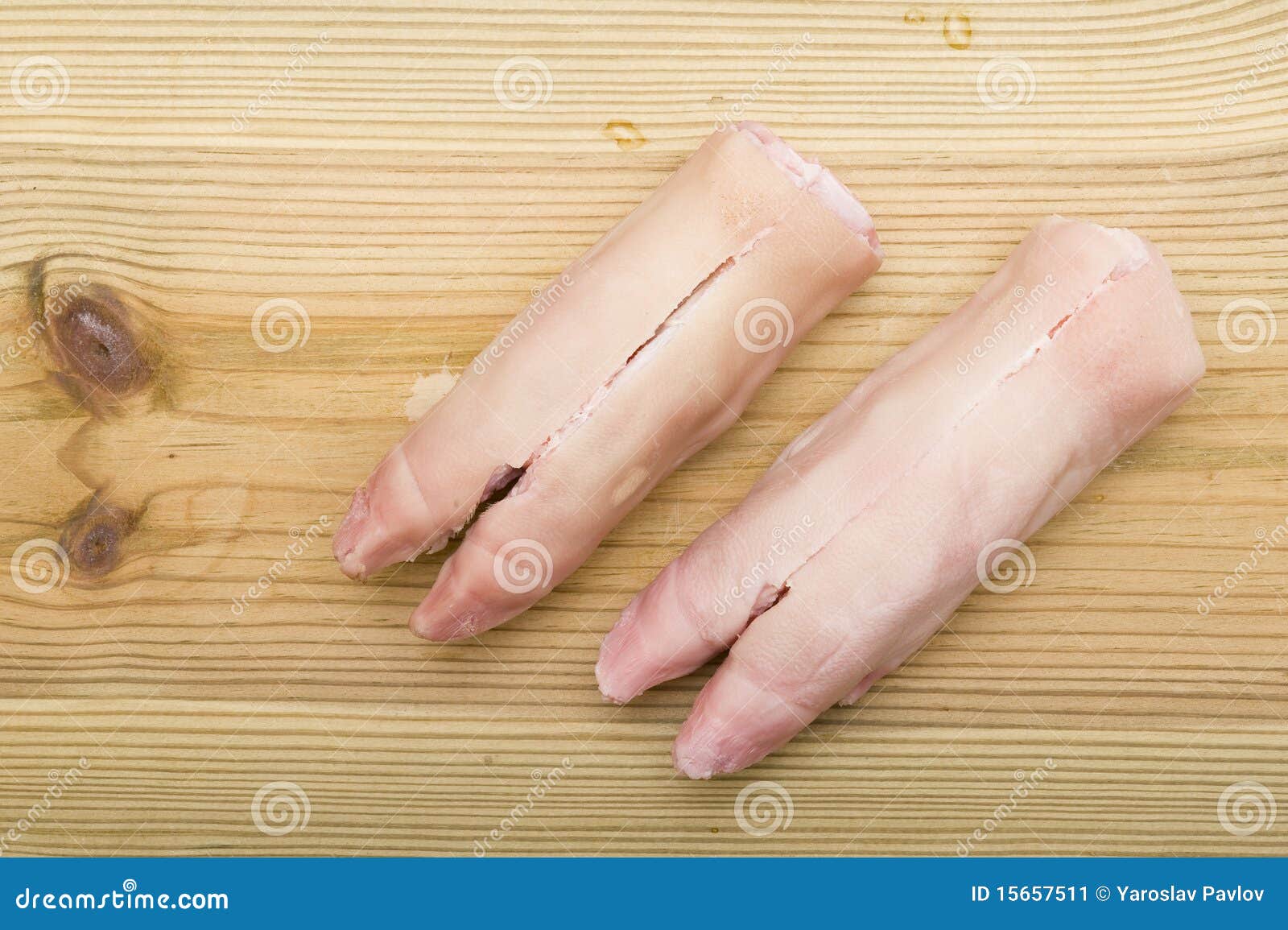 Pig hoof stock image. Image of kitchen, wood, board, pork - 15657511