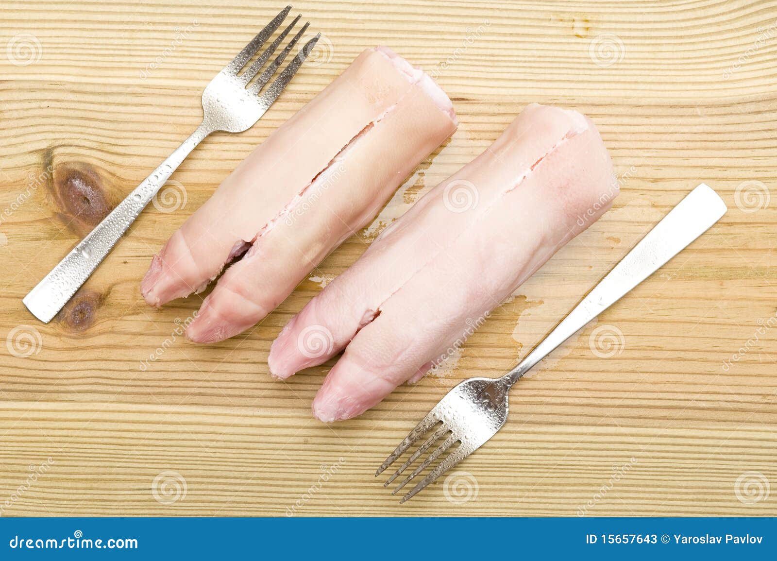 Pig hoof stock image. Image of wood, hoof, meat, board - 15657643