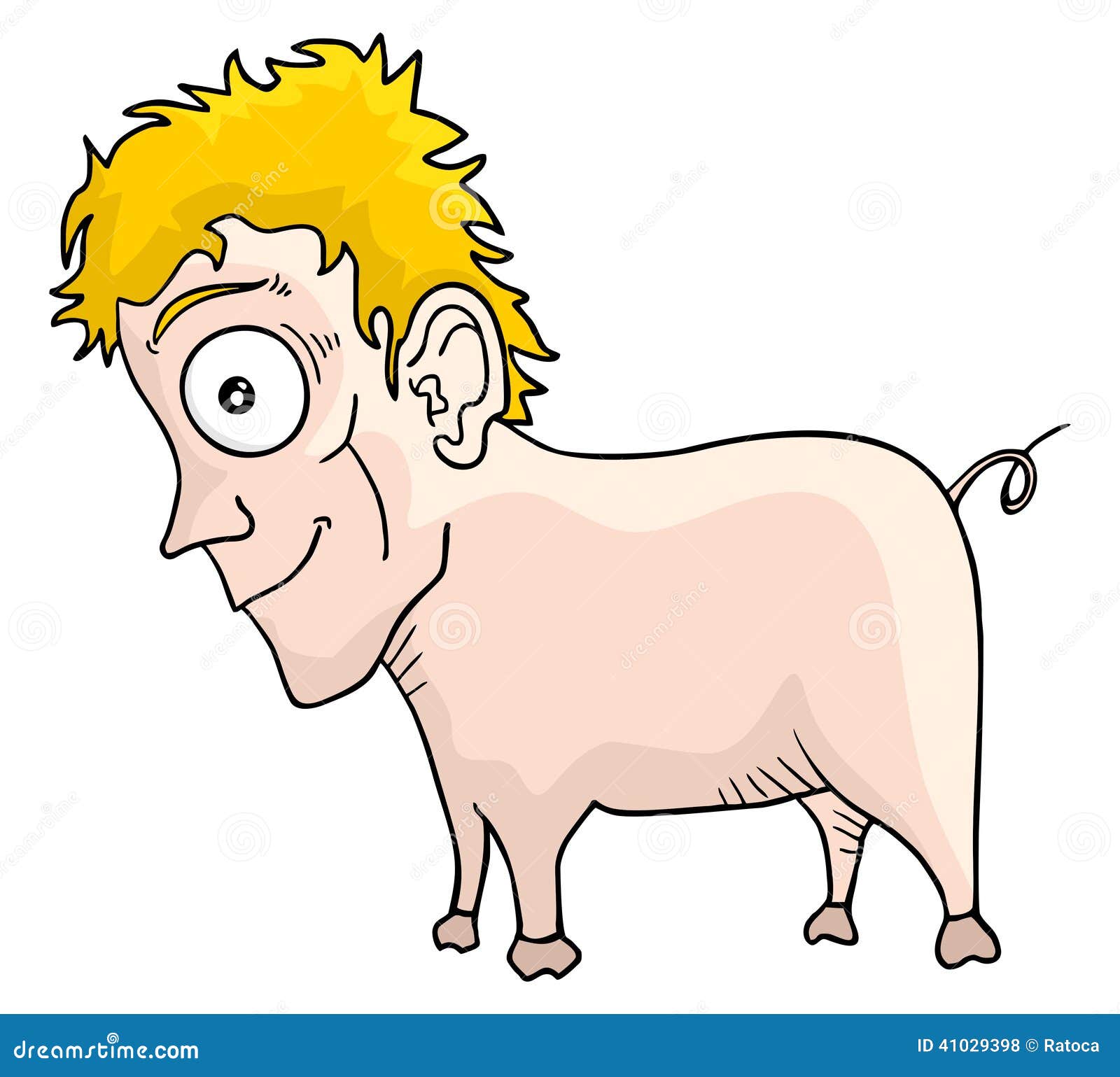 Pig human stock vector. Illustration of mutant, original - 41029398