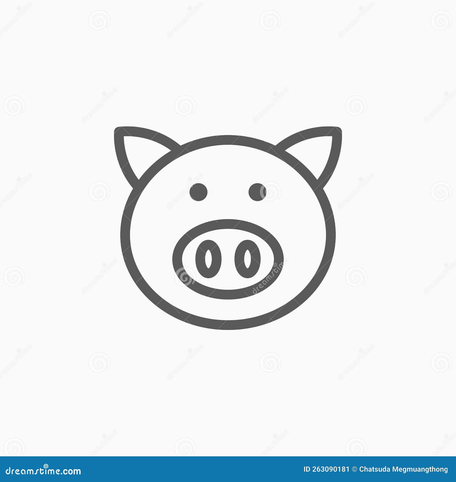Pig Icon, Hog Vector, Piggy Illustration, Animal, Cartoon Stock Vector ...