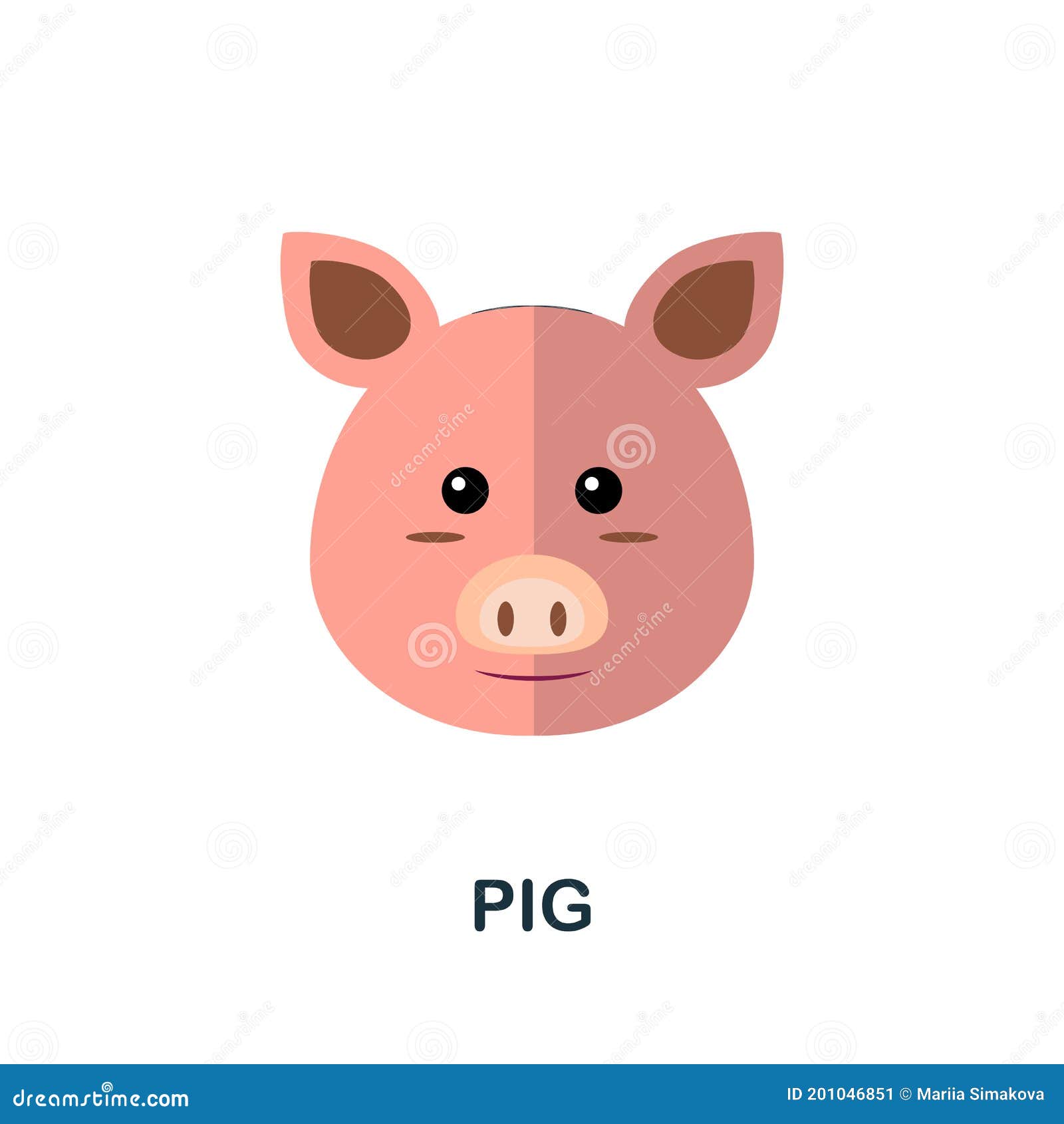 Pig Icon. Simple Element from Home Animals Collection. Creative Pig ...