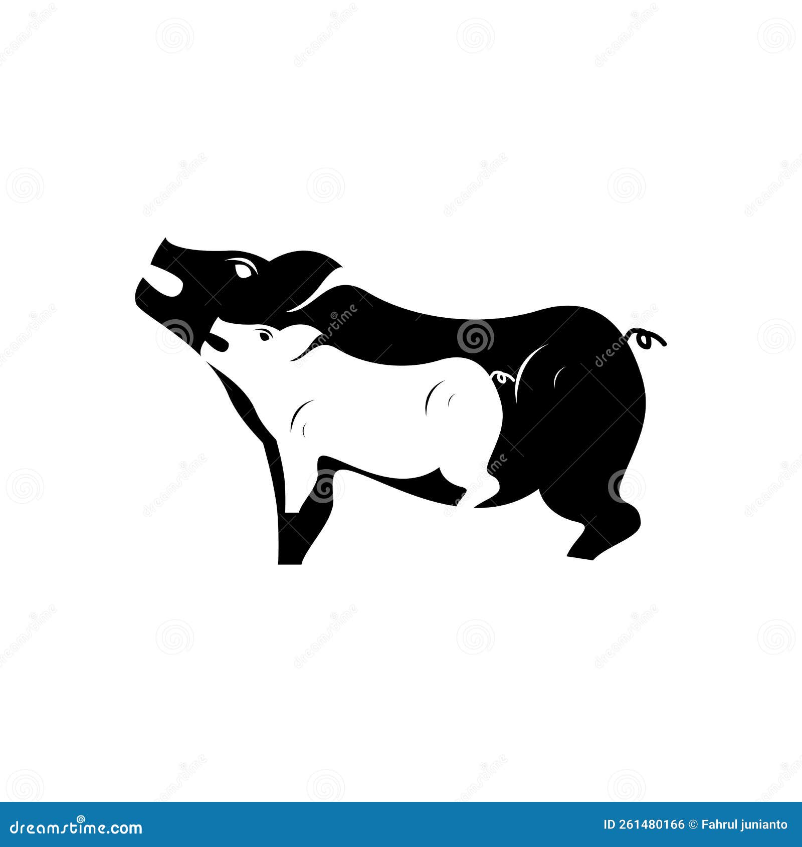 Pig Icon and Symbol Vector Illustration Stock Illustration ...