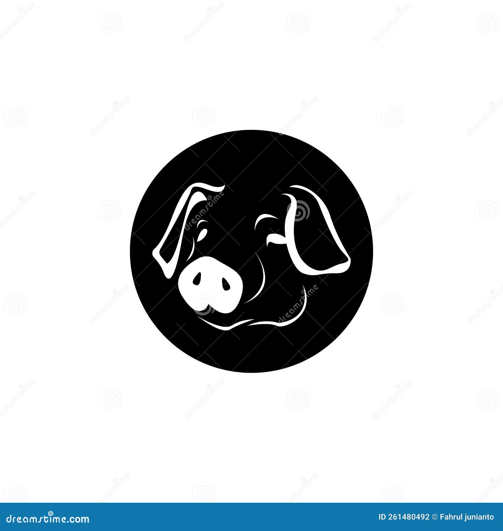 Pig Icon and Symbol Vector Illustration Stock Illustration ...