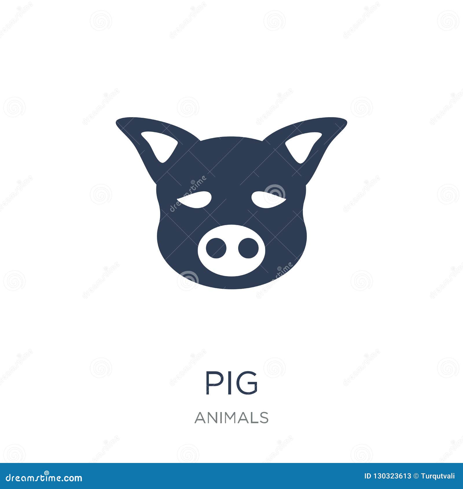 Pig Icon. Trendy Flat Vector Pig Icon on White Background from a Stock ...