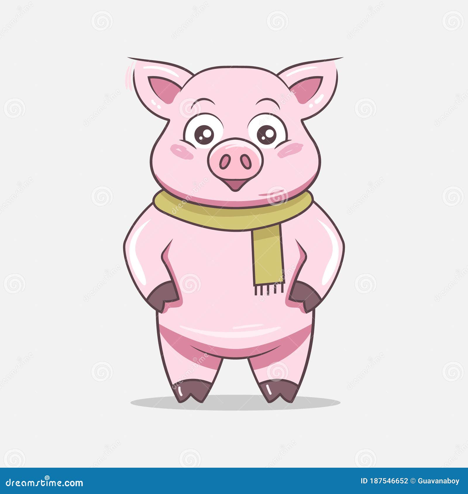 Cute Pig Oink Design Illustration Stock Vector - Illustration of ...