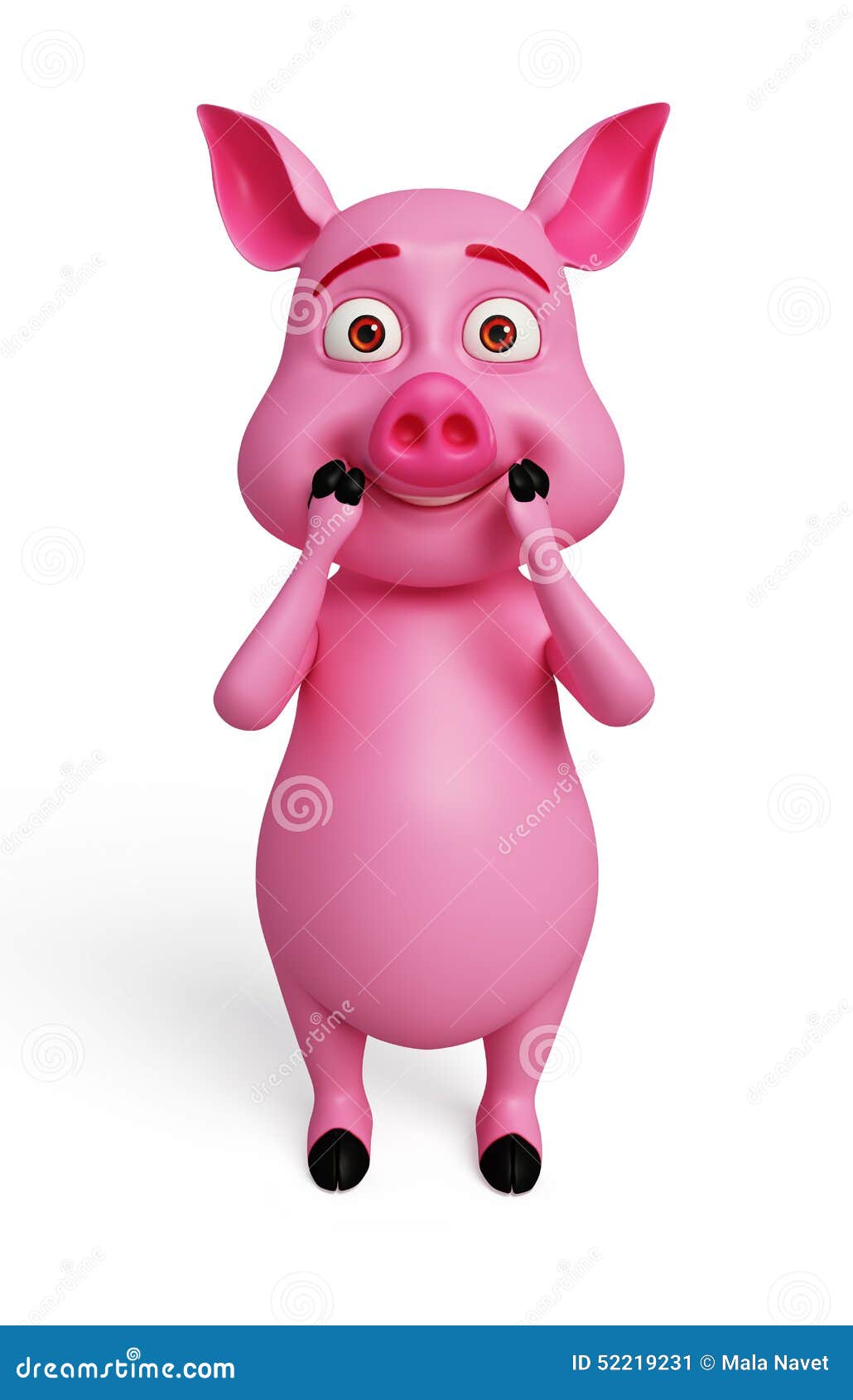 Pig Illustration with Shocking Pose Stock Illustration - Illustration ...