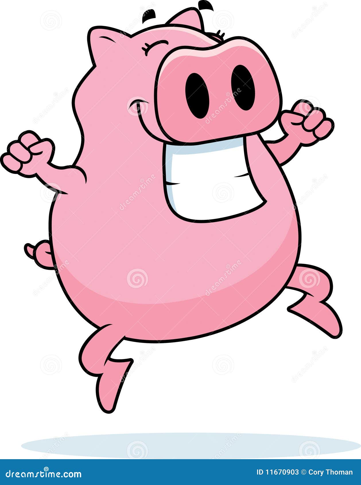 Pig Jumping stock vector. Illustration of livestock, happy - 11670903