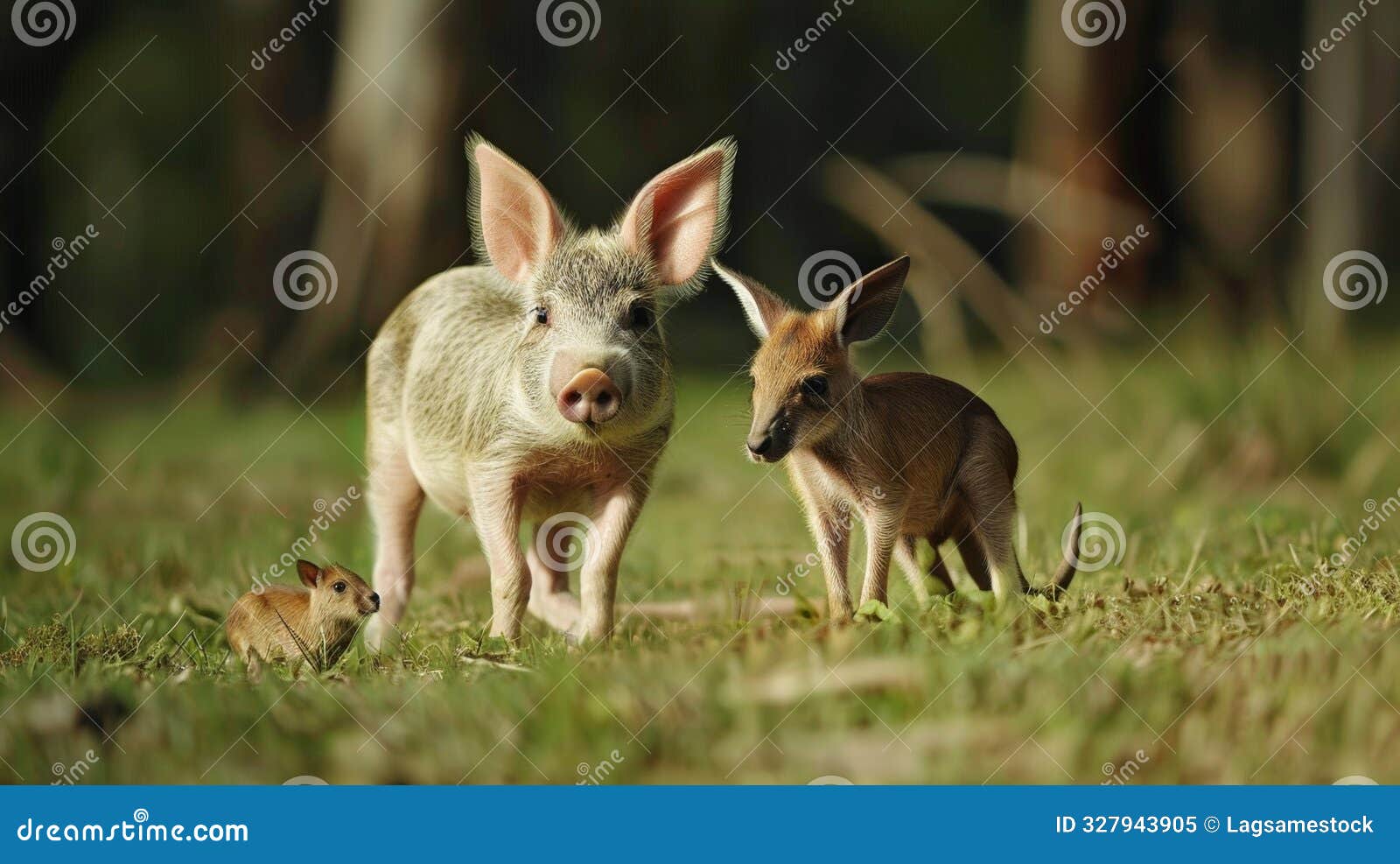 Pig With Kangaroo Royalty-Free Stock Photo | CartoonDealer.com #327943905