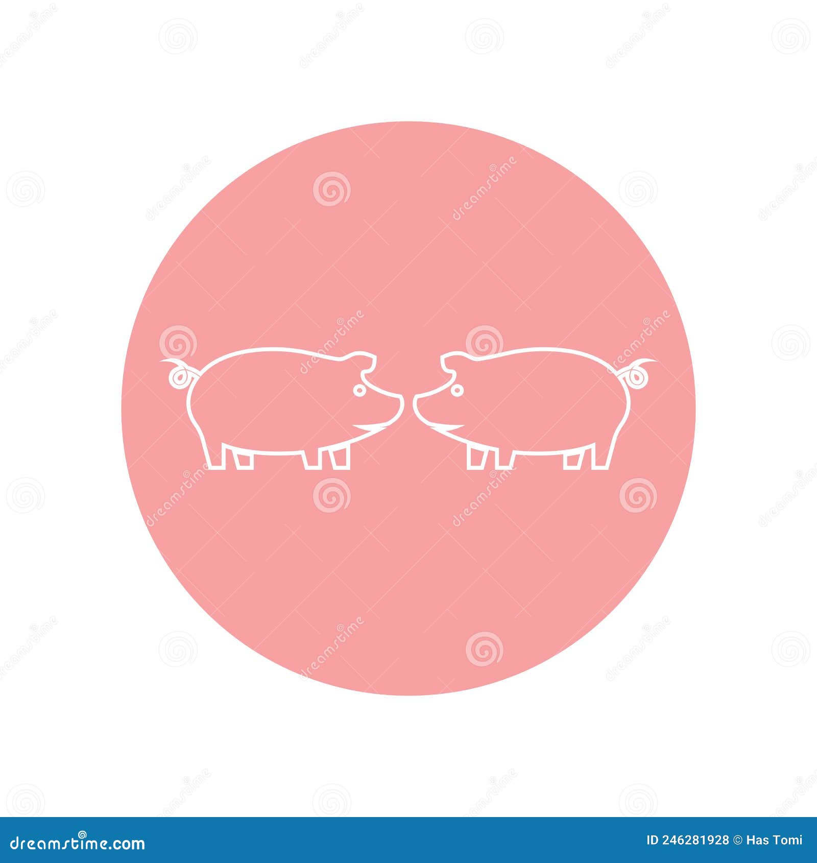 Pig Logo Design Icon Vector Stock Vector - Illustration of isolated ...