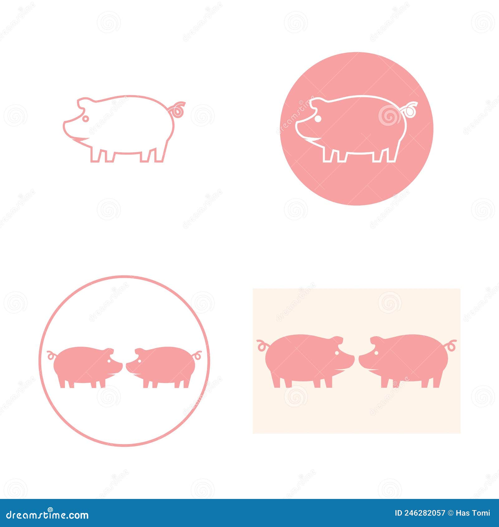 Pig Logo Design Icon Vector Stock Vector - Illustration of simple ...