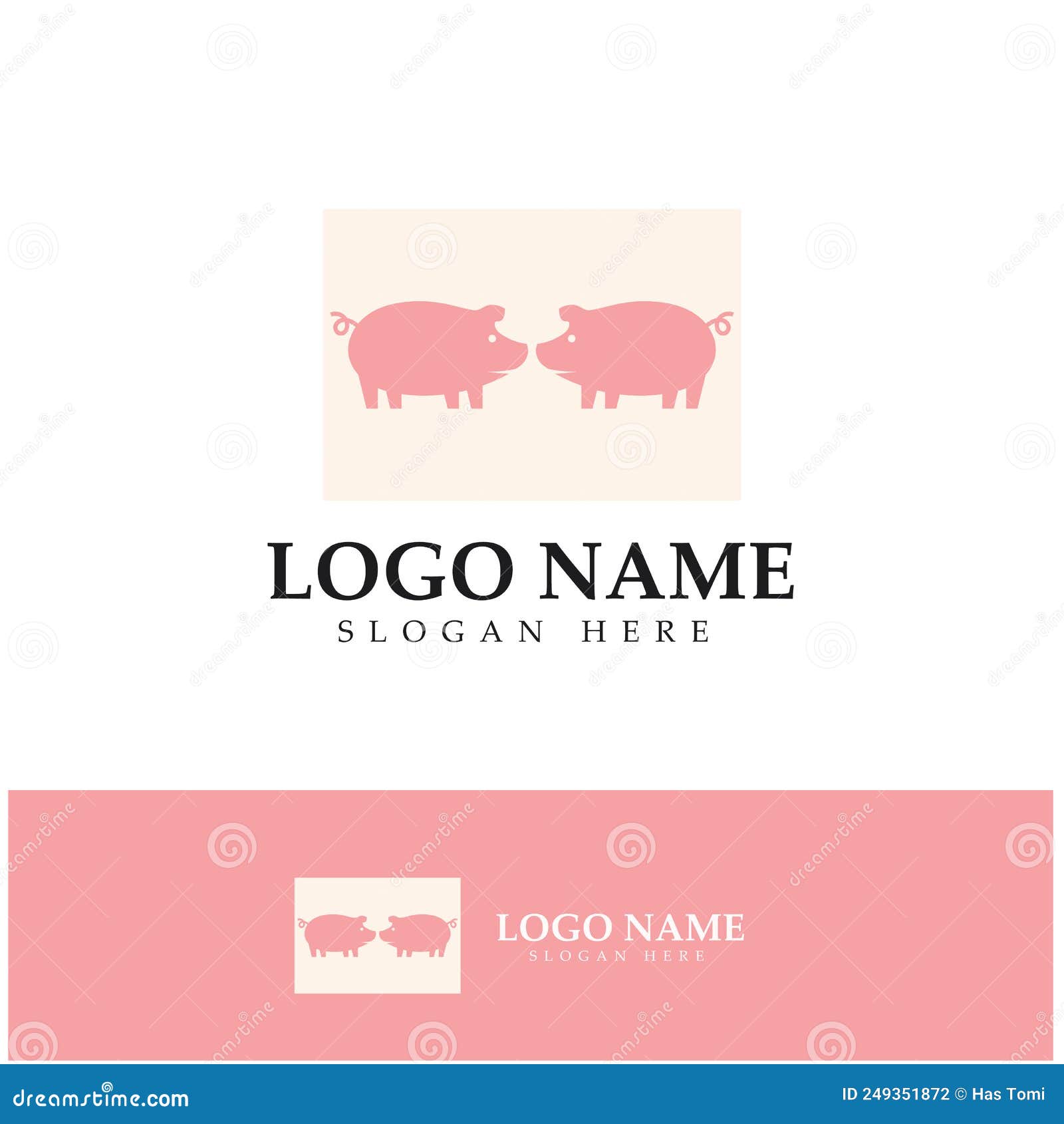 Pig Logo Design Icon Vector Stock Vector - Illustration of element ...