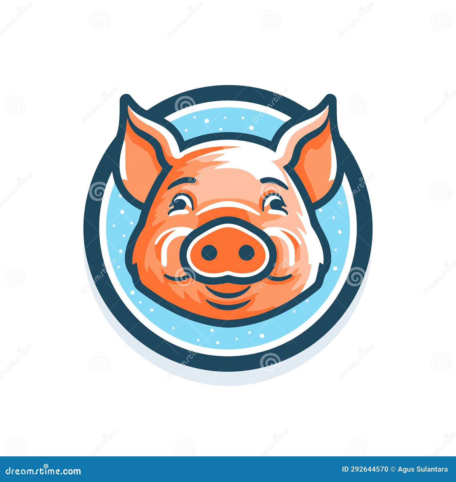 Pig logo. Pig head icon stock vector. Illustration of isolated - 292644570