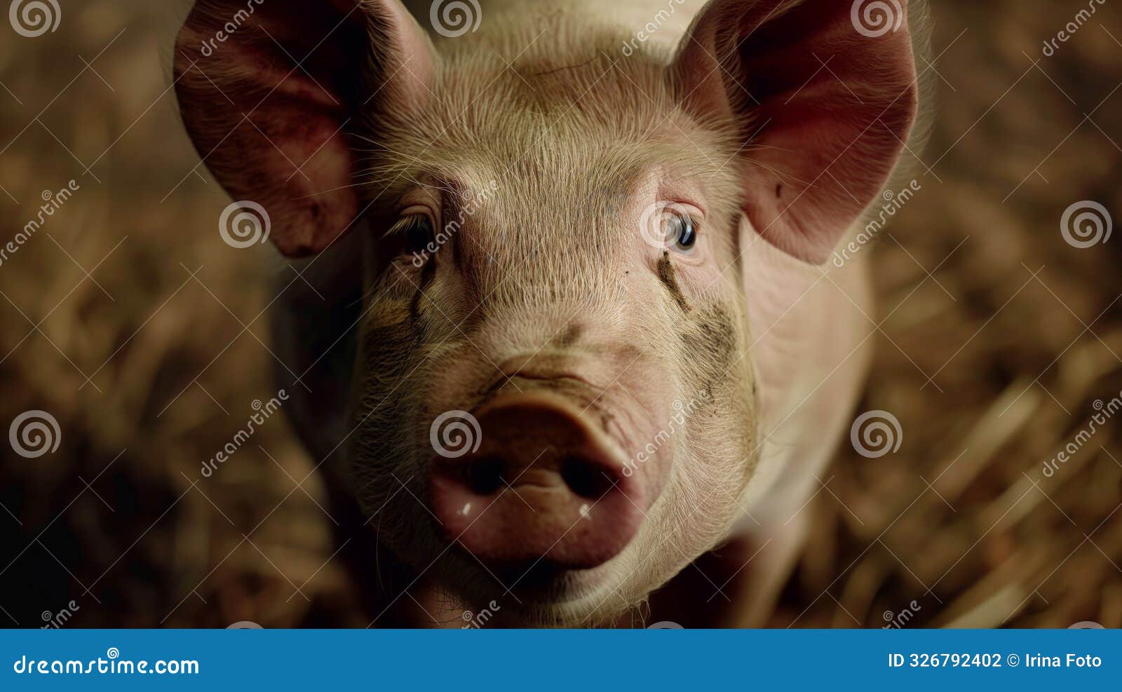Pig Looks into the Frame Close-up Stock Photo - Image of mammal, animal ...