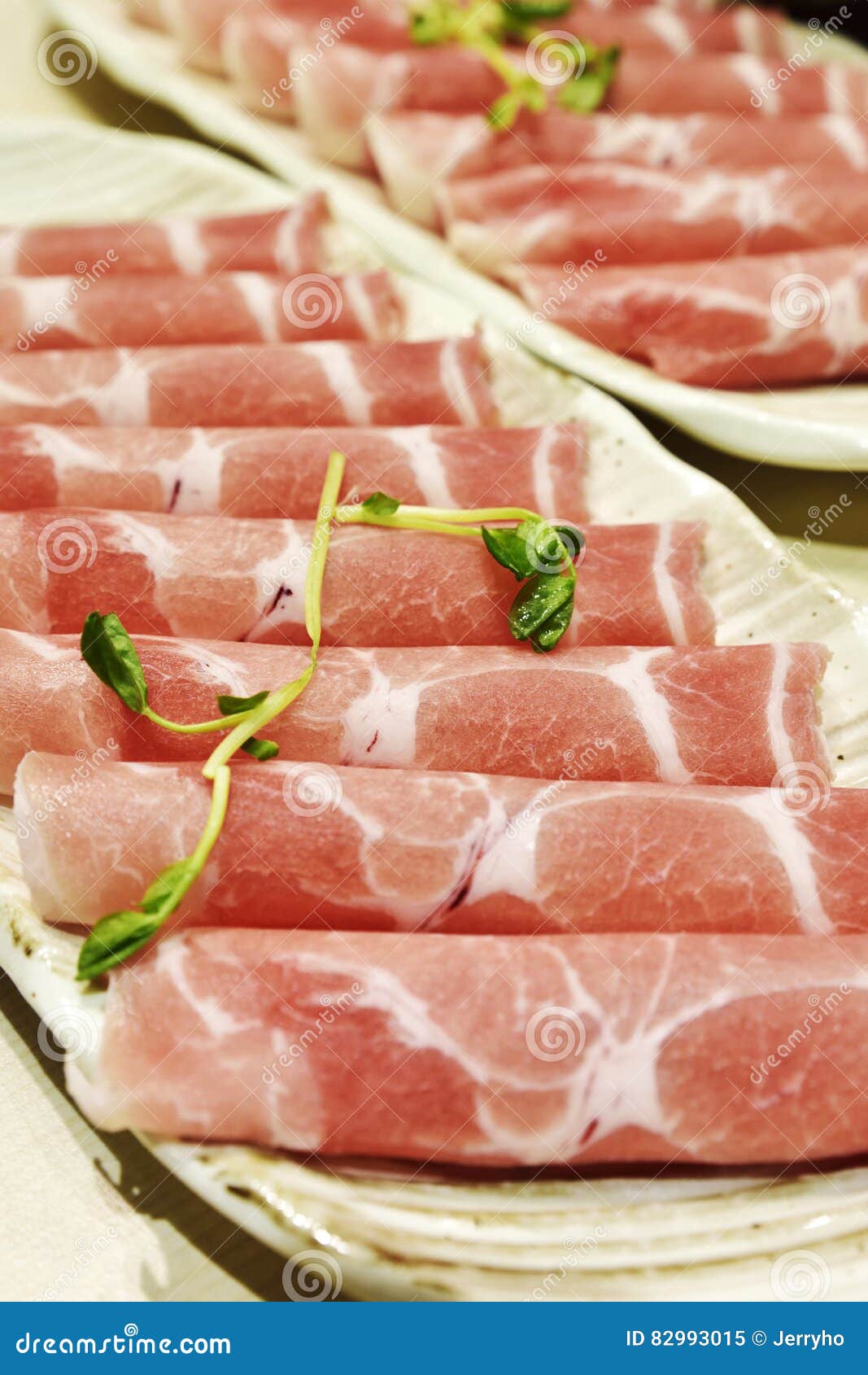 Pig meat slice stock image. Image of disk, food, meat - 82993015