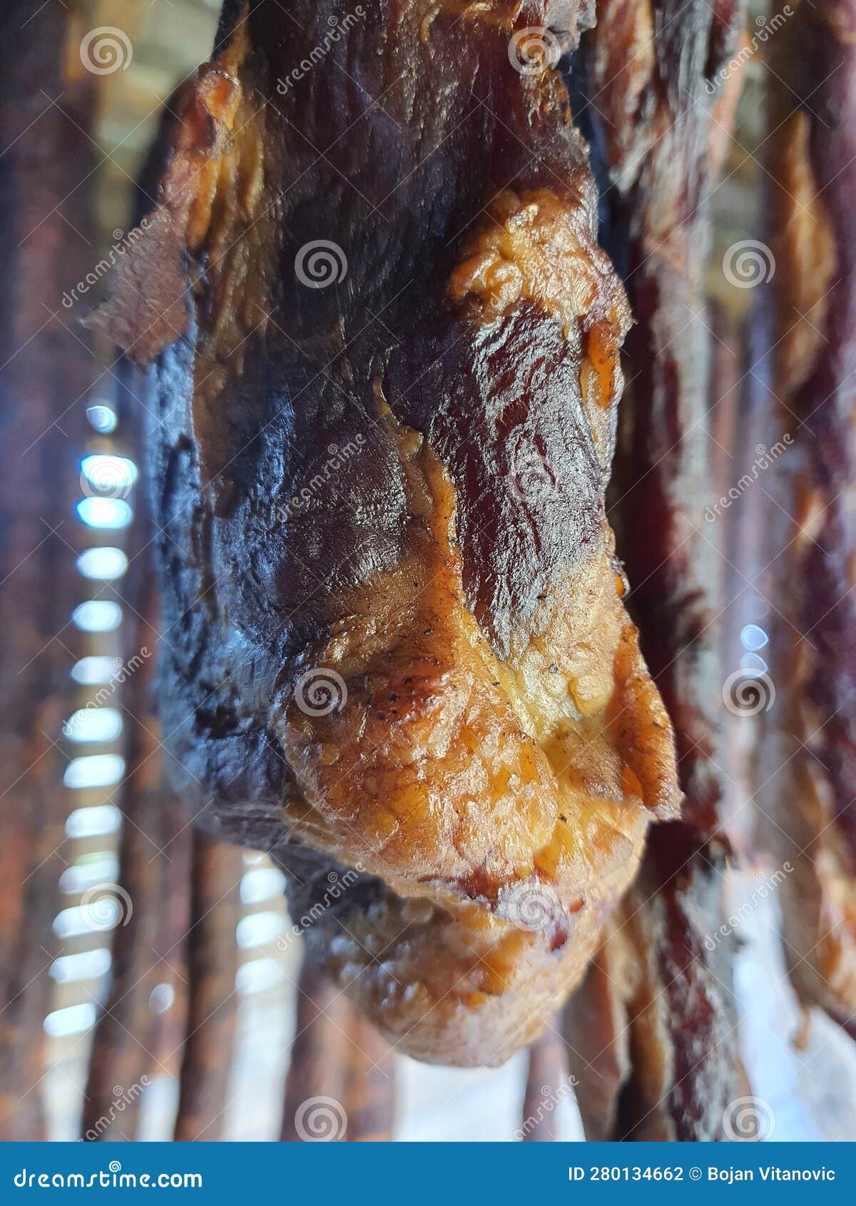 Pig meat smoked stock photo. Image of grilling, snack - 280134662
