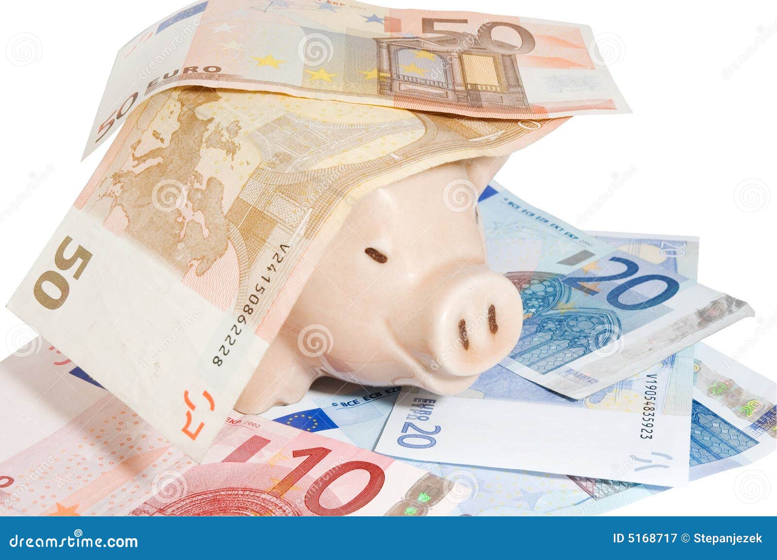 Pig in money stock image. Image of account, heap, coin - 5168717