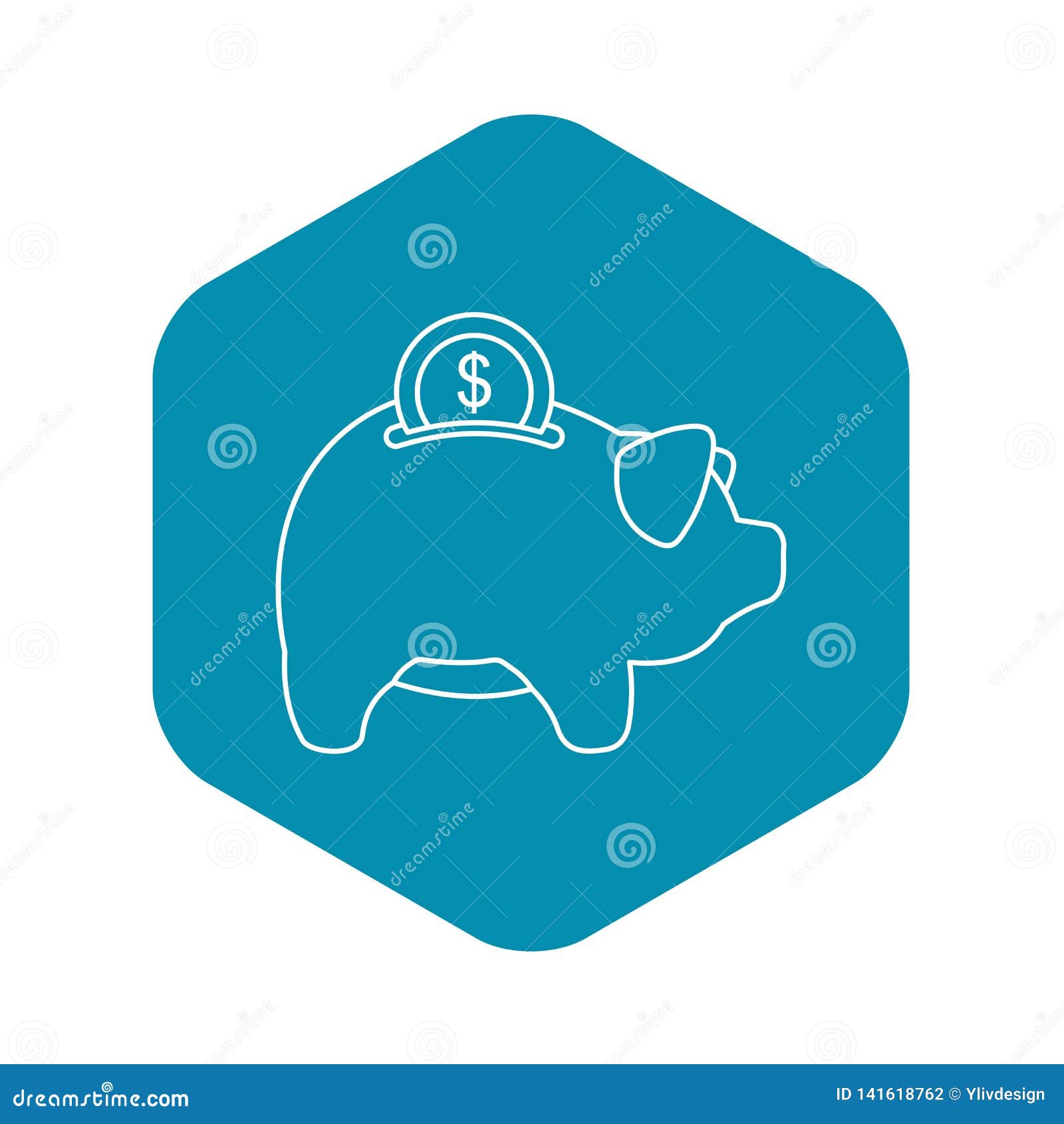 Pig Money Box Icon, Outline Style Stock Vector - Illustration of drawn ... Pig Money Box Icon, Outline Style Stock Vector - Illustration of drawn ...
