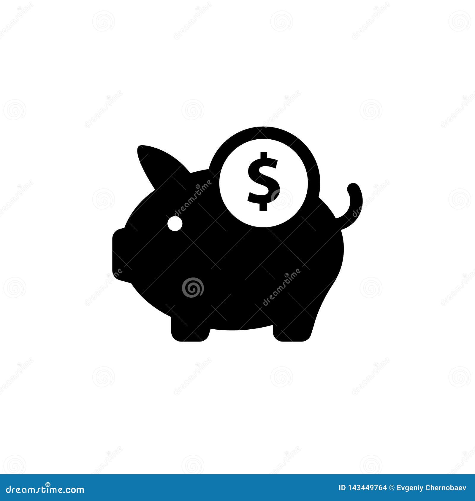 Pig Money Box, Saving Money Icon Flat Vector Eps10. Pig Sign. Stock ...