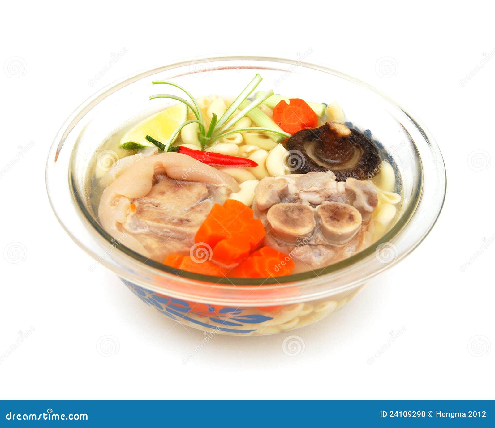 Pig noodle soup stock photo. Image of healthy, onion - 24109290