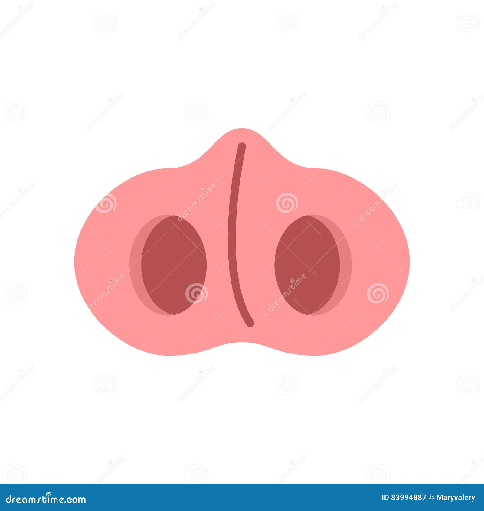 Pig Nose Isolated. Pigs Snout on White Background Stock Vector ...