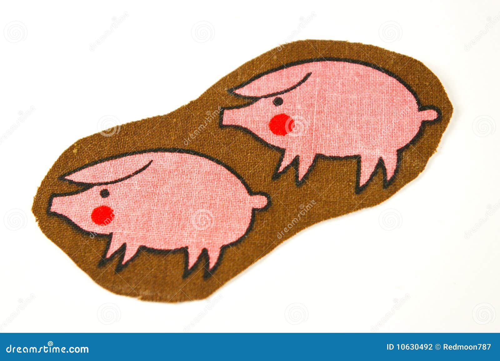 Pig pattern on fabric stock illustration. Illustration of pigs - 10630492