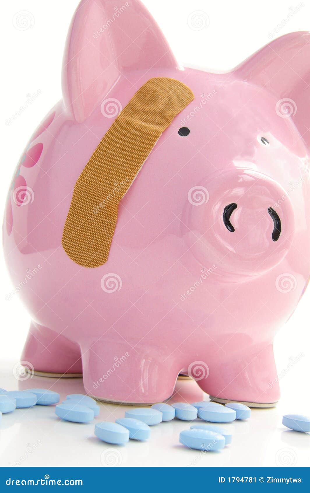 Pig and pills stock image. Image of expensive, care, credit - 1794781