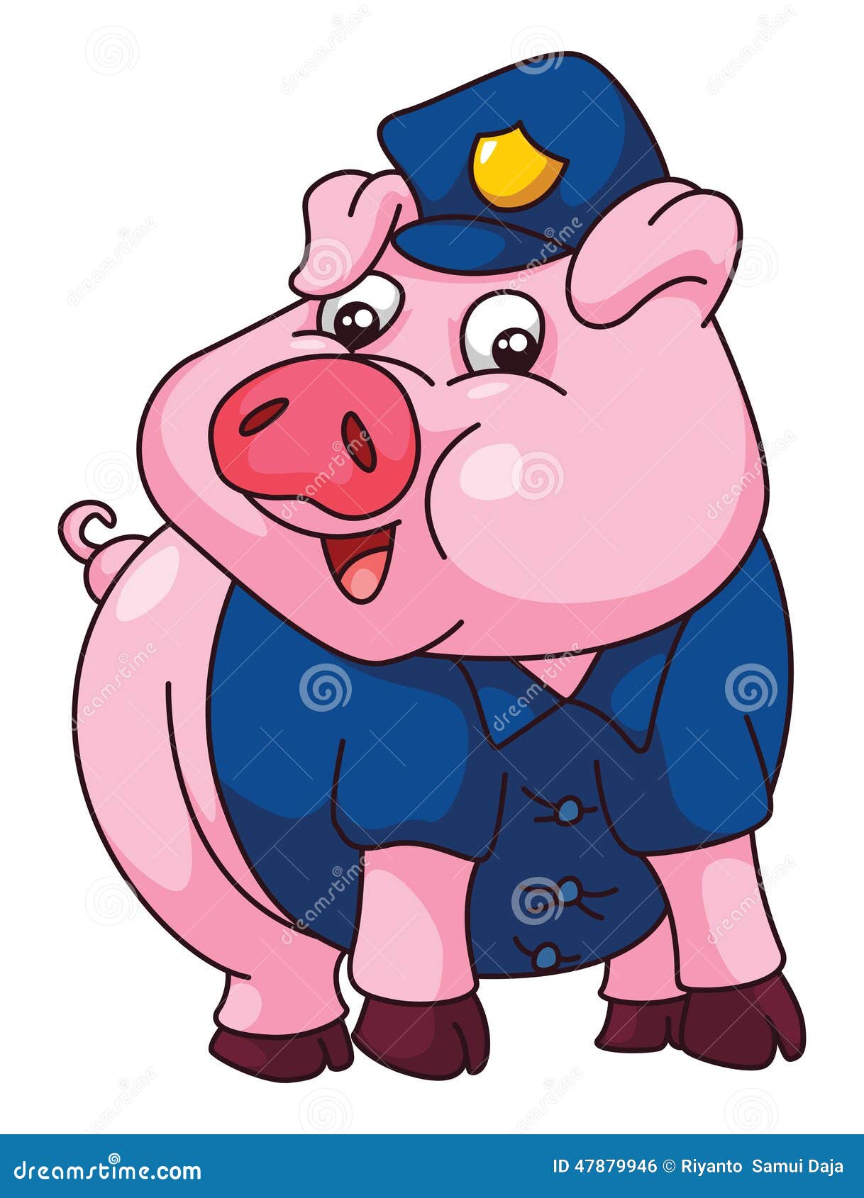 Pig Police stock vector. Illustration of professional - 47879946