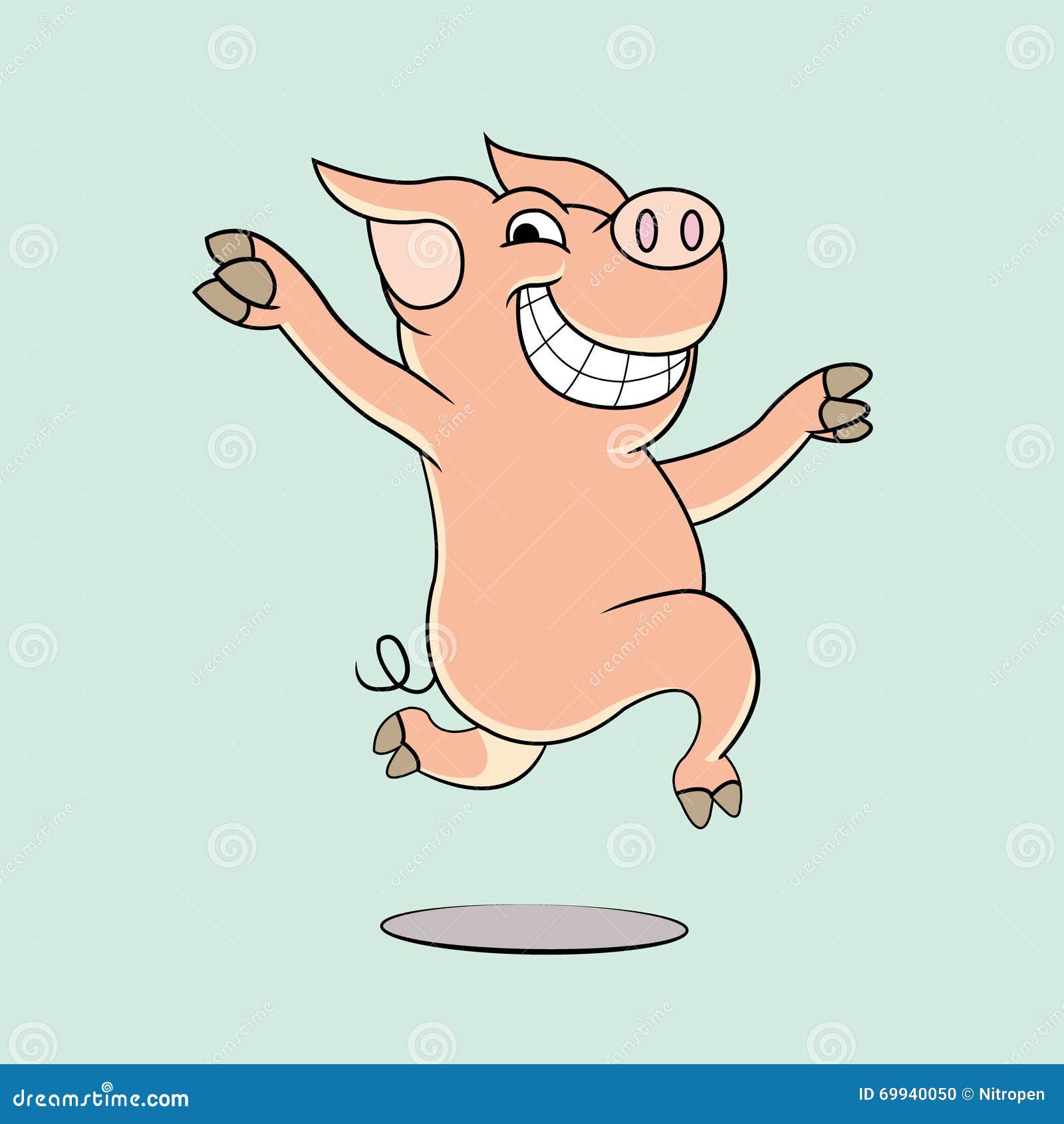 Pig pork pink vector stock vector. Illustration of cartoon - 69940050