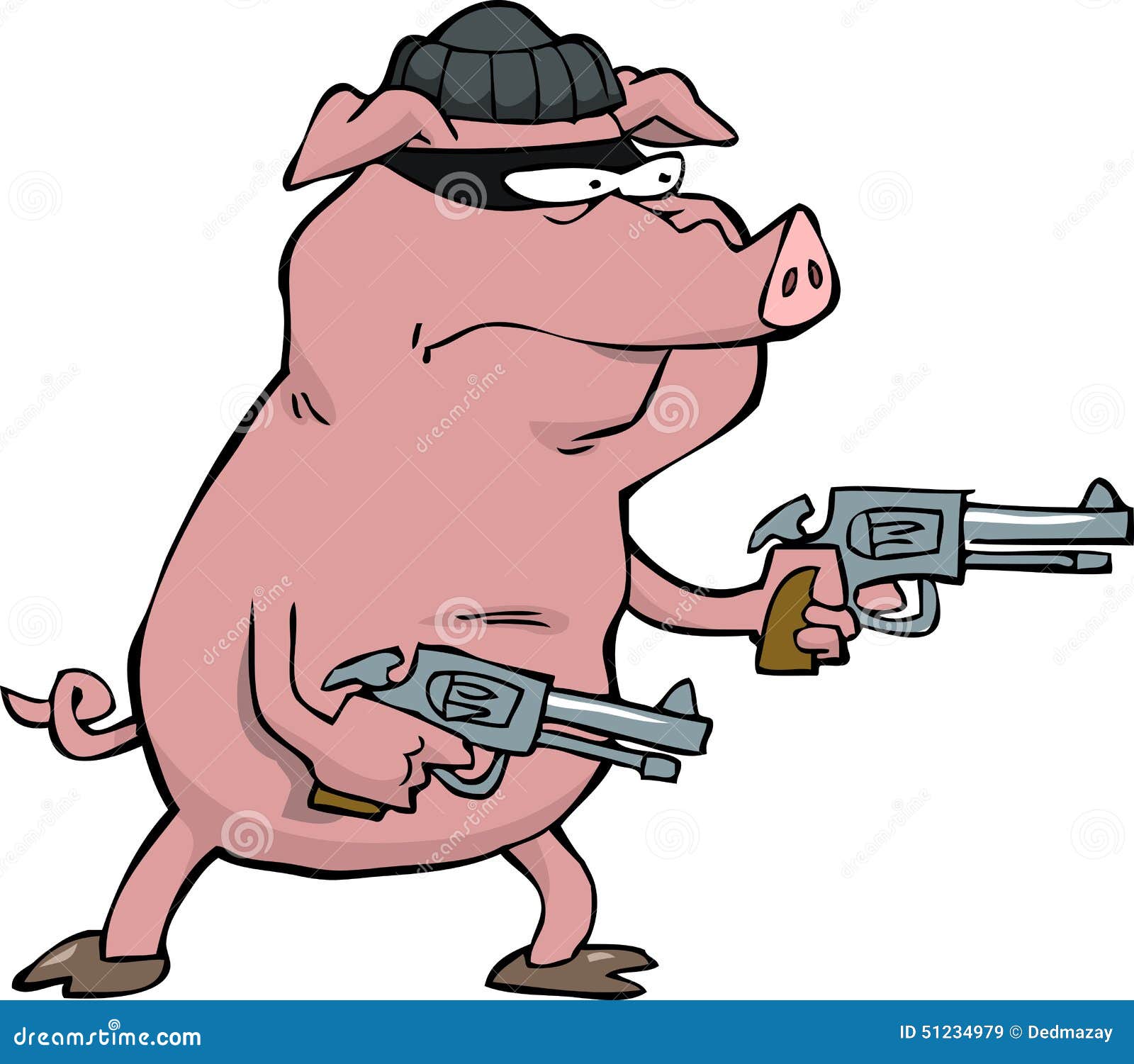 Pig robber stock vector. Illustration of bacon, loss - 51234979