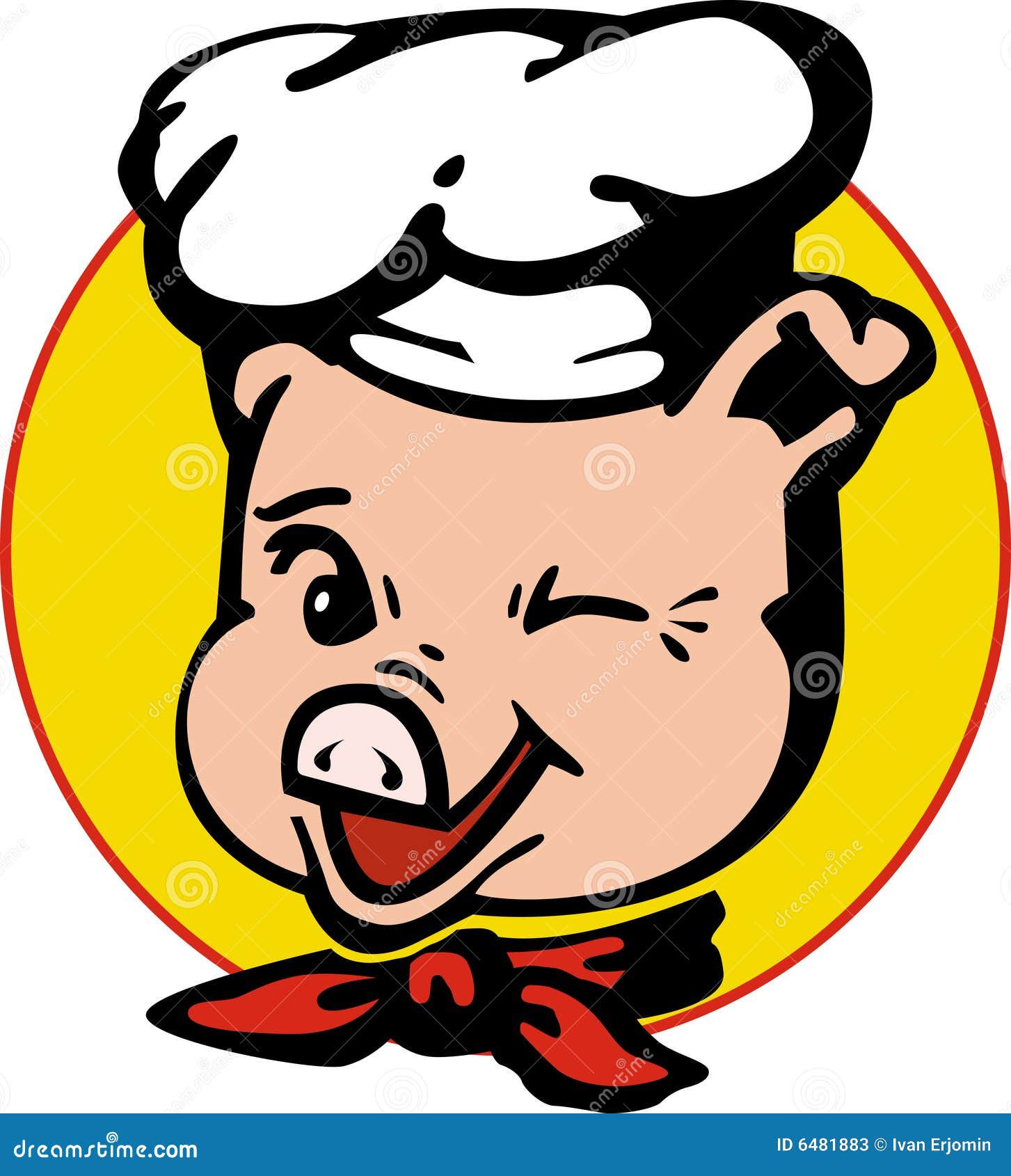 Pig scullion stock illustration. Illustration of smile - 6481883