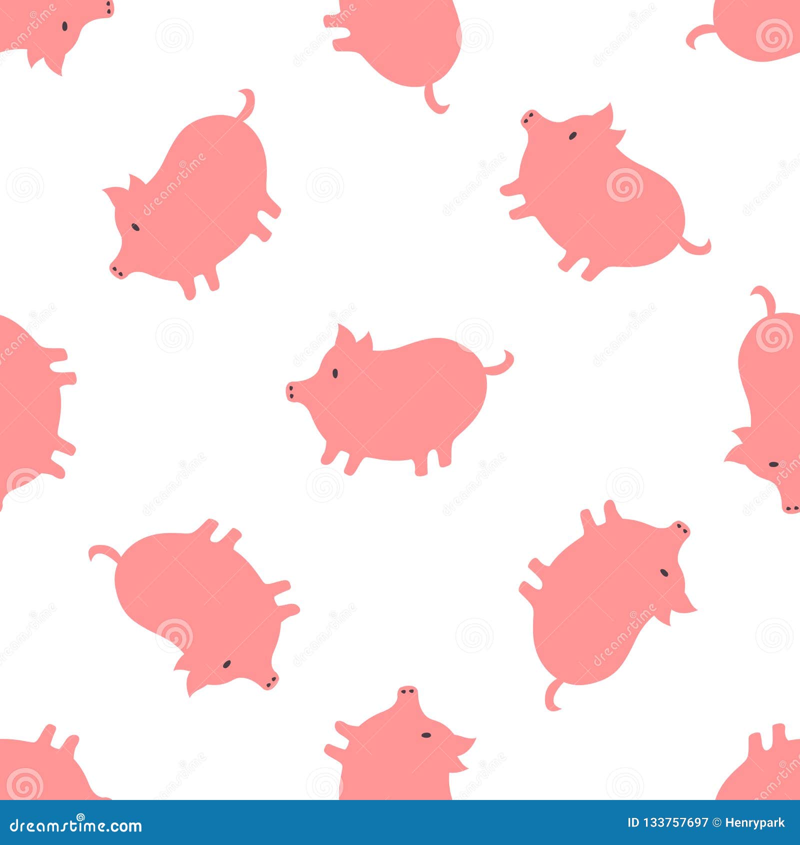 Pig seamless pattern stock vector. Illustration of meat - 133757697