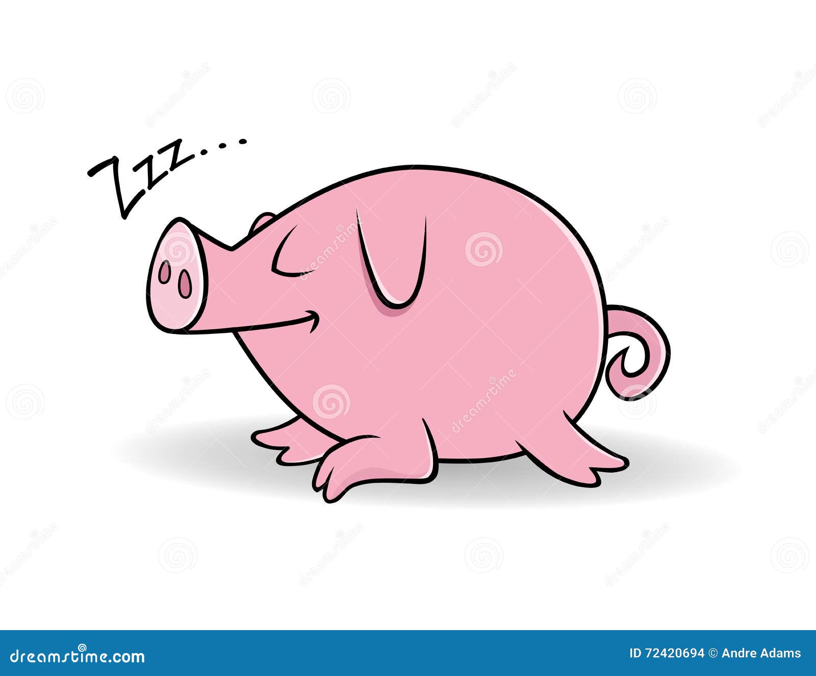 Pig sleeping stock vector. Illustration of vector, baby - 72420694