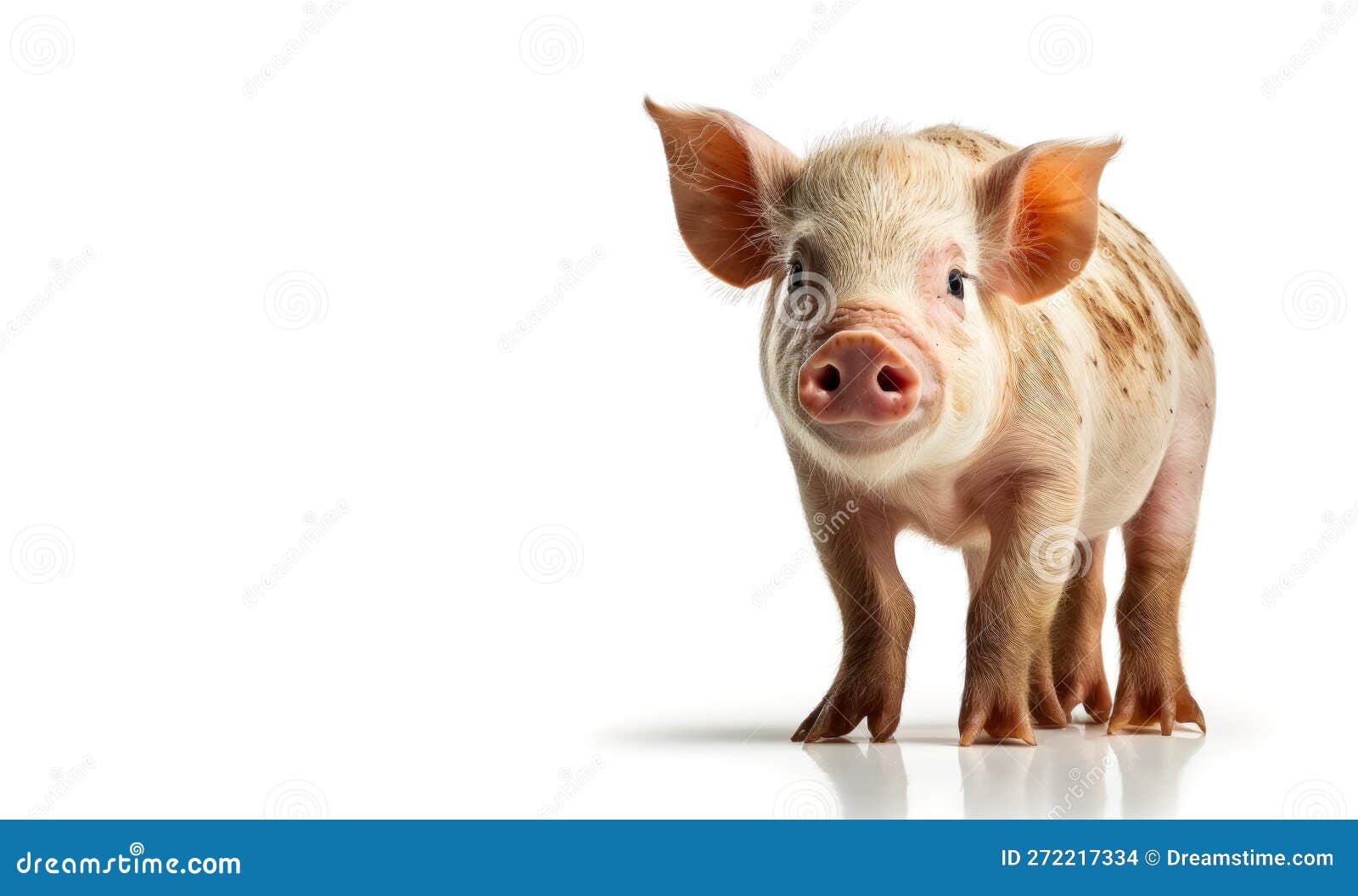 Pig is Standing in Front of White Background. Generative AI Stock ...