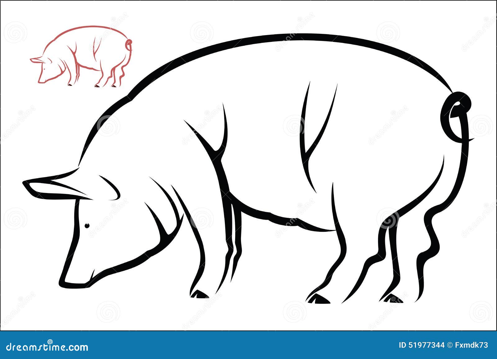 Pig symbol stock vector. Illustration of character, simple - 51977344